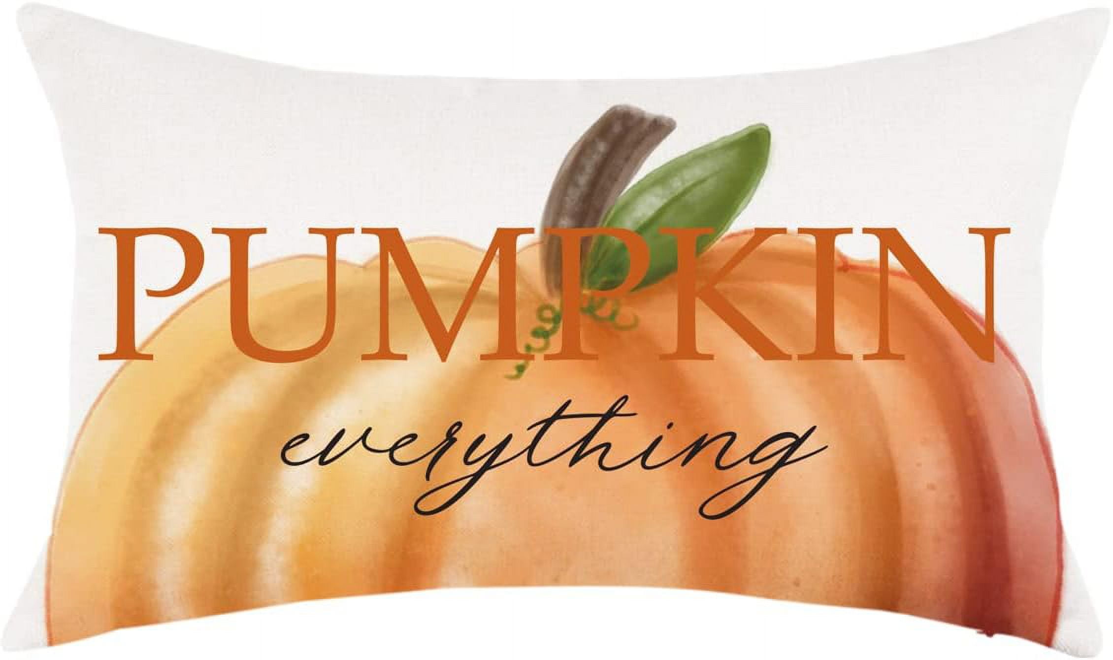 Fall Pumpkin Pillow Cover 12x20 Inch Watercolor Pumpkins Orange Throw ...