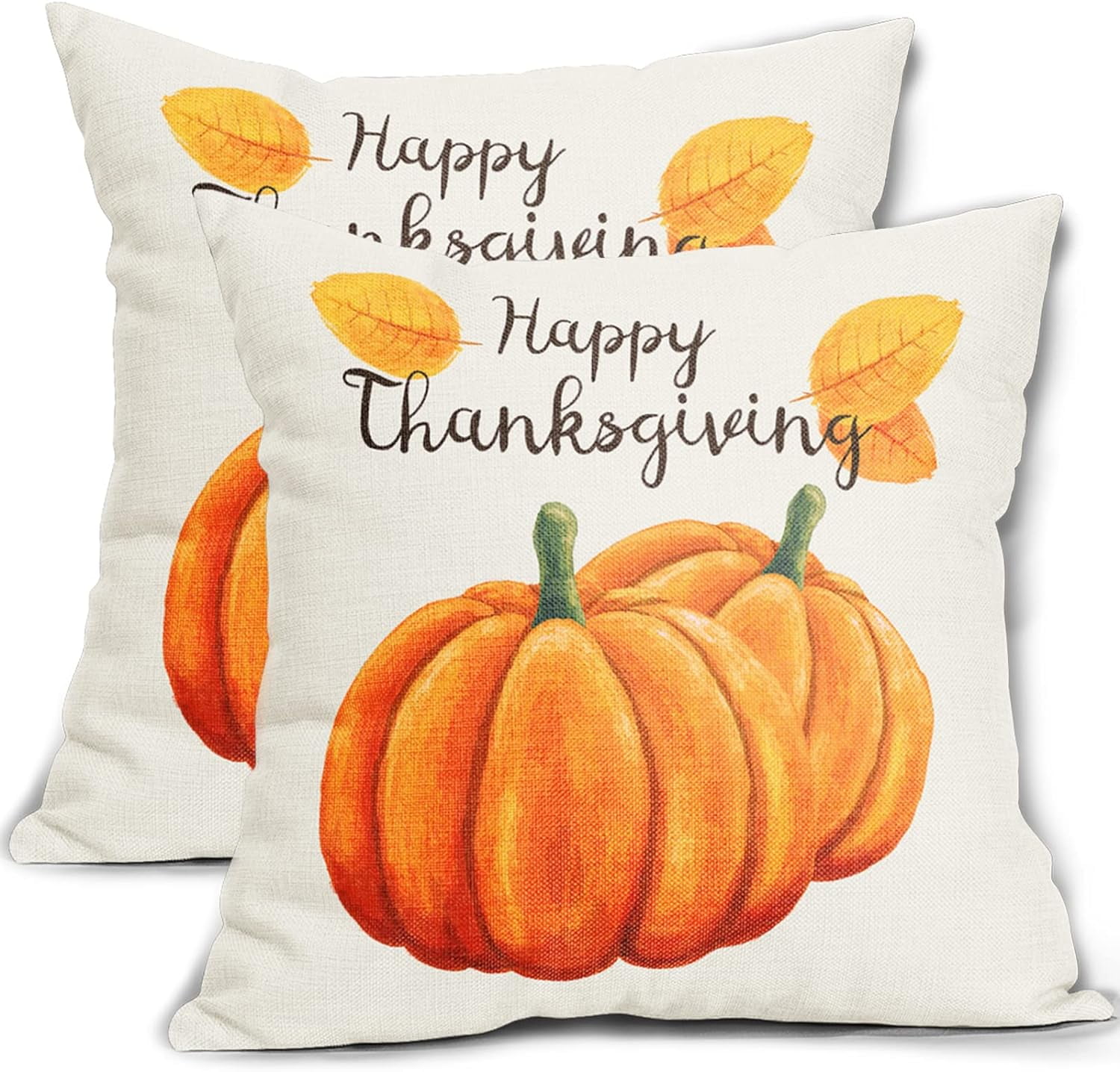 Fall Pumpkin Pillow Covers 20x20 Inch Set of 2 Autumn Thanksgiving ...