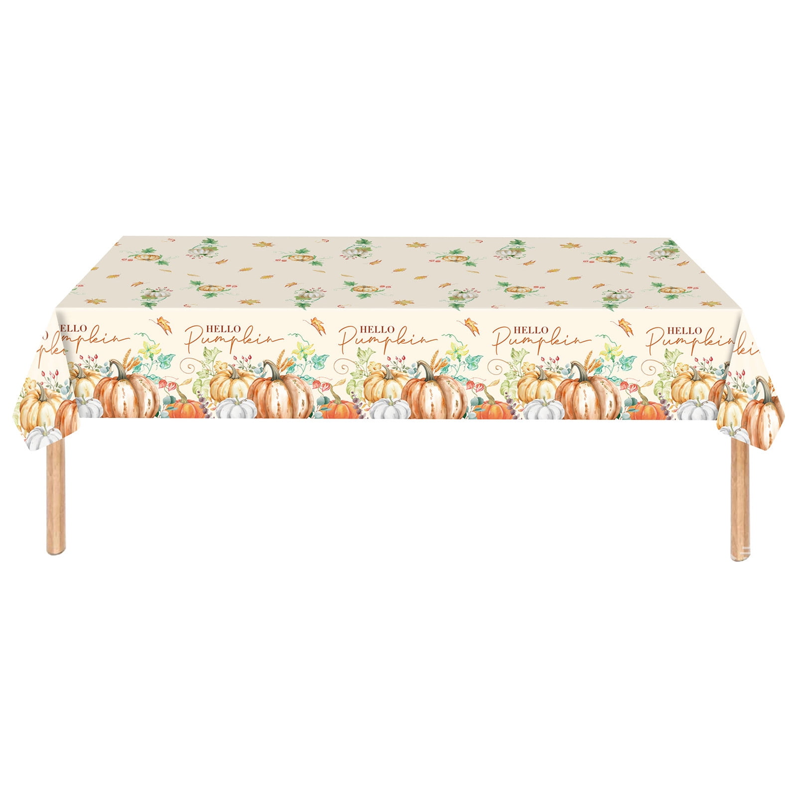 Fall Pumpkin Plastic Tablecloth Thanksgiving Party Tablecloths Maple ...