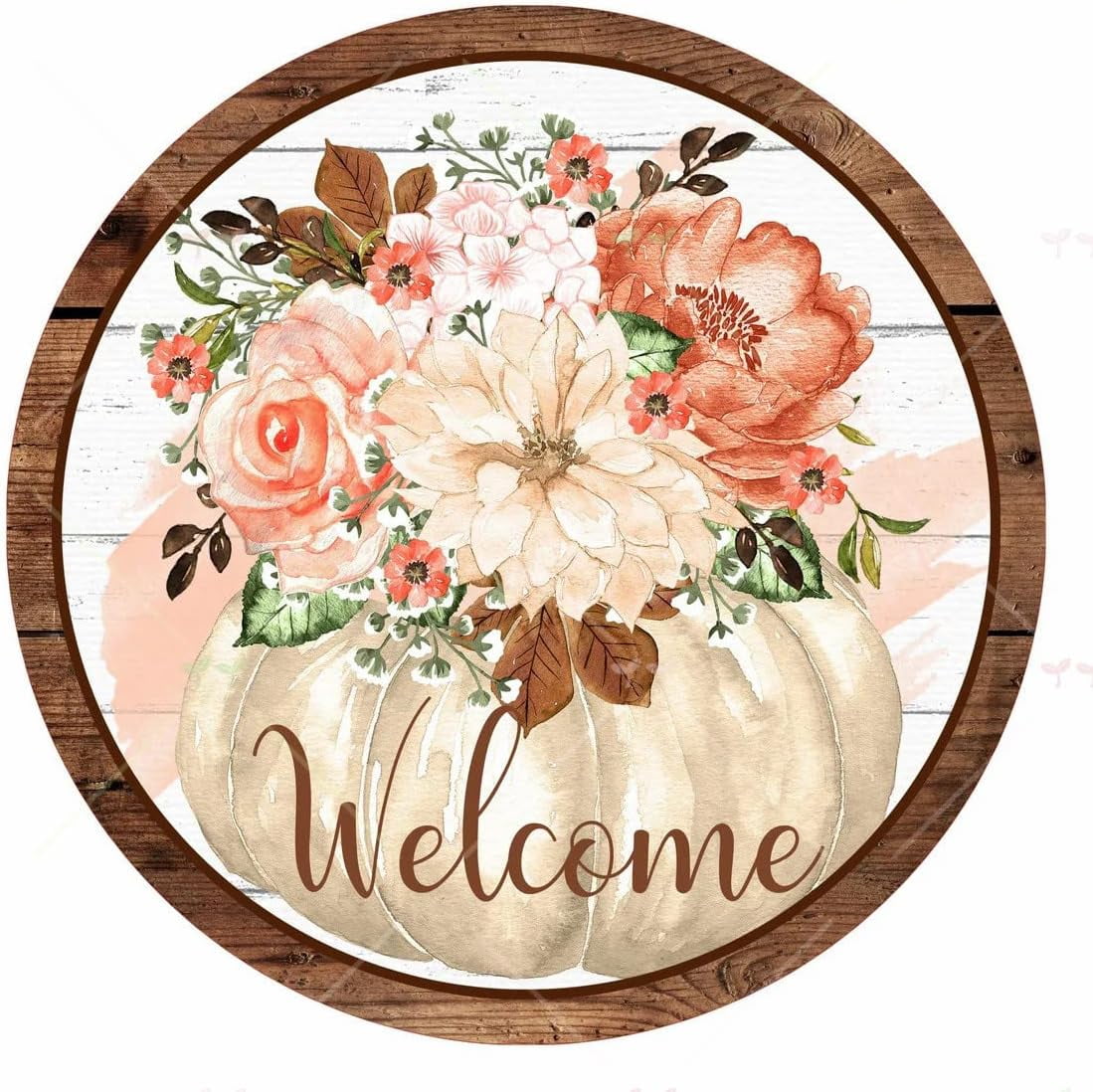 Fall Pumpkin Sign Autumn Fall Pumpkin Bouquet Craft Pumpkin Wreath Sign ...
