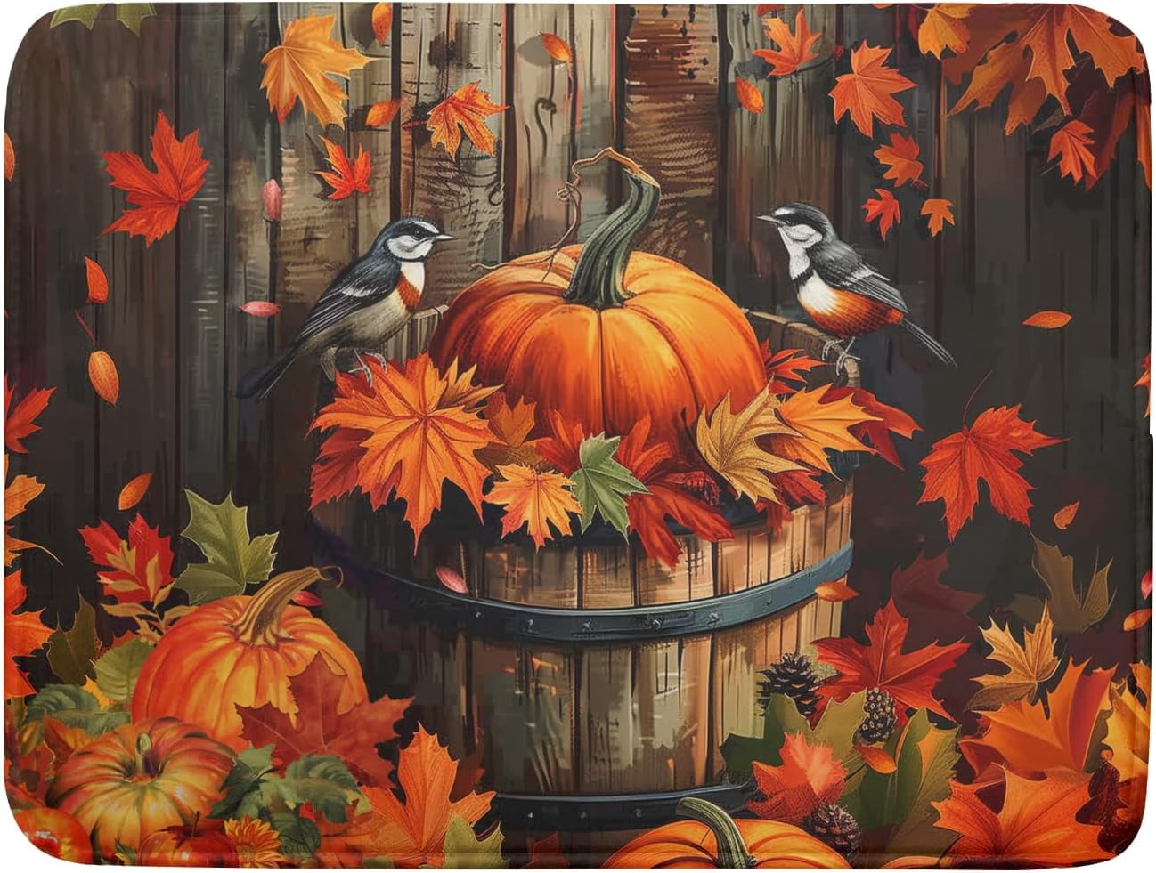 Fall Pumpkin Sunflower Dish Drying Mat Faith Family Fall Drying Mat for ...