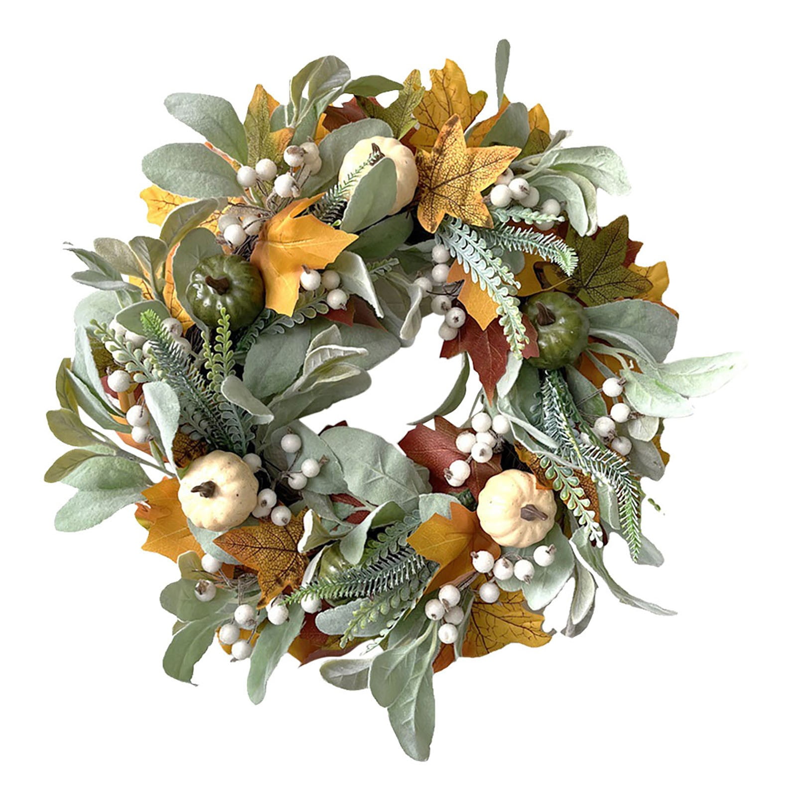 Fall Pumpkin Wreath Fall Year Round Wreath For Front Door Artificial ...