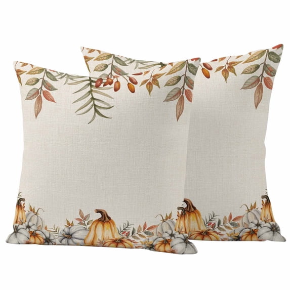Fall Pumpkins Outdoor Waterproof Pillow Covers, Thanksgiving Country ...