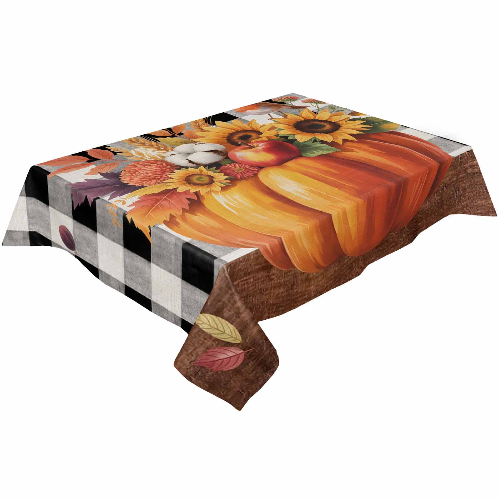 Fall Pumpkins Rectangle Tablecloth Waterproof & Stainproof Tablecloths ...