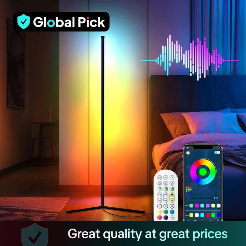 Fall RGB Corner Floor Lamp, USB Powered Color Changing LED Light with ...