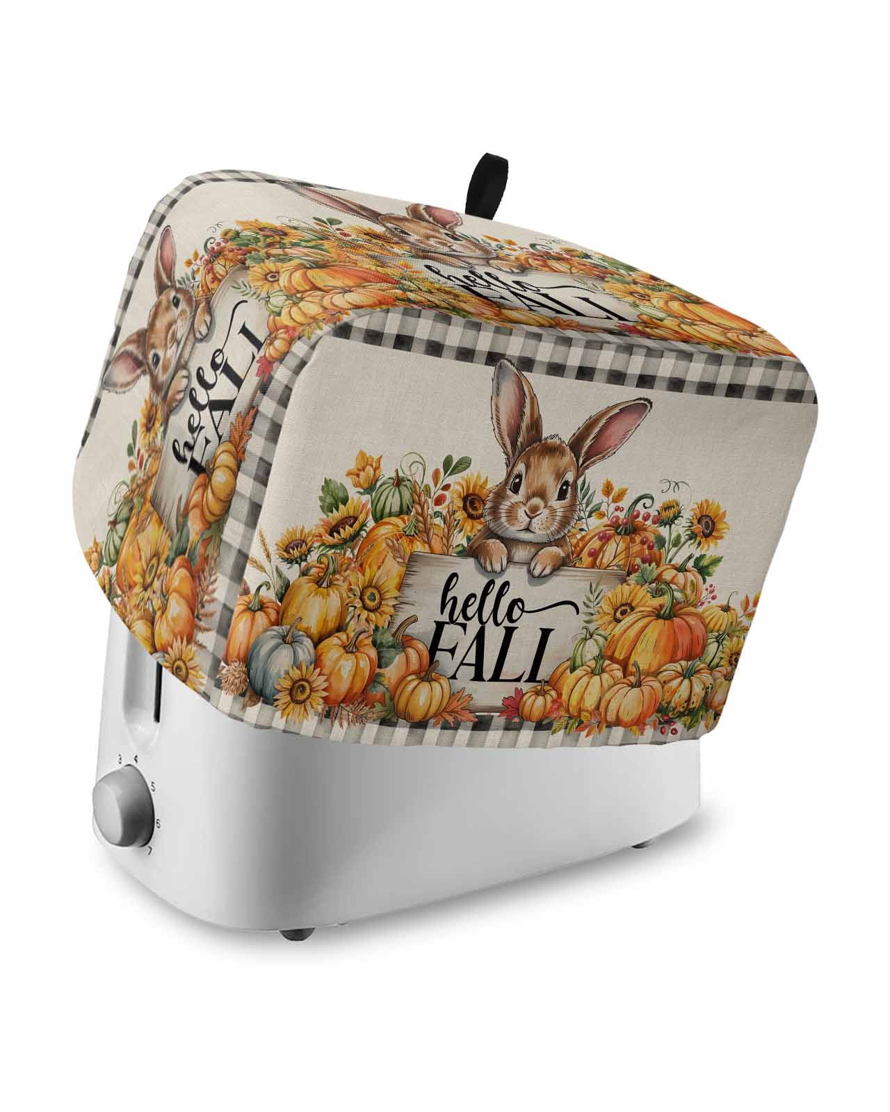 Fall Rabbit Pumpkins Toaster Cover 4 Slice, Large Kitchen Appliance ...