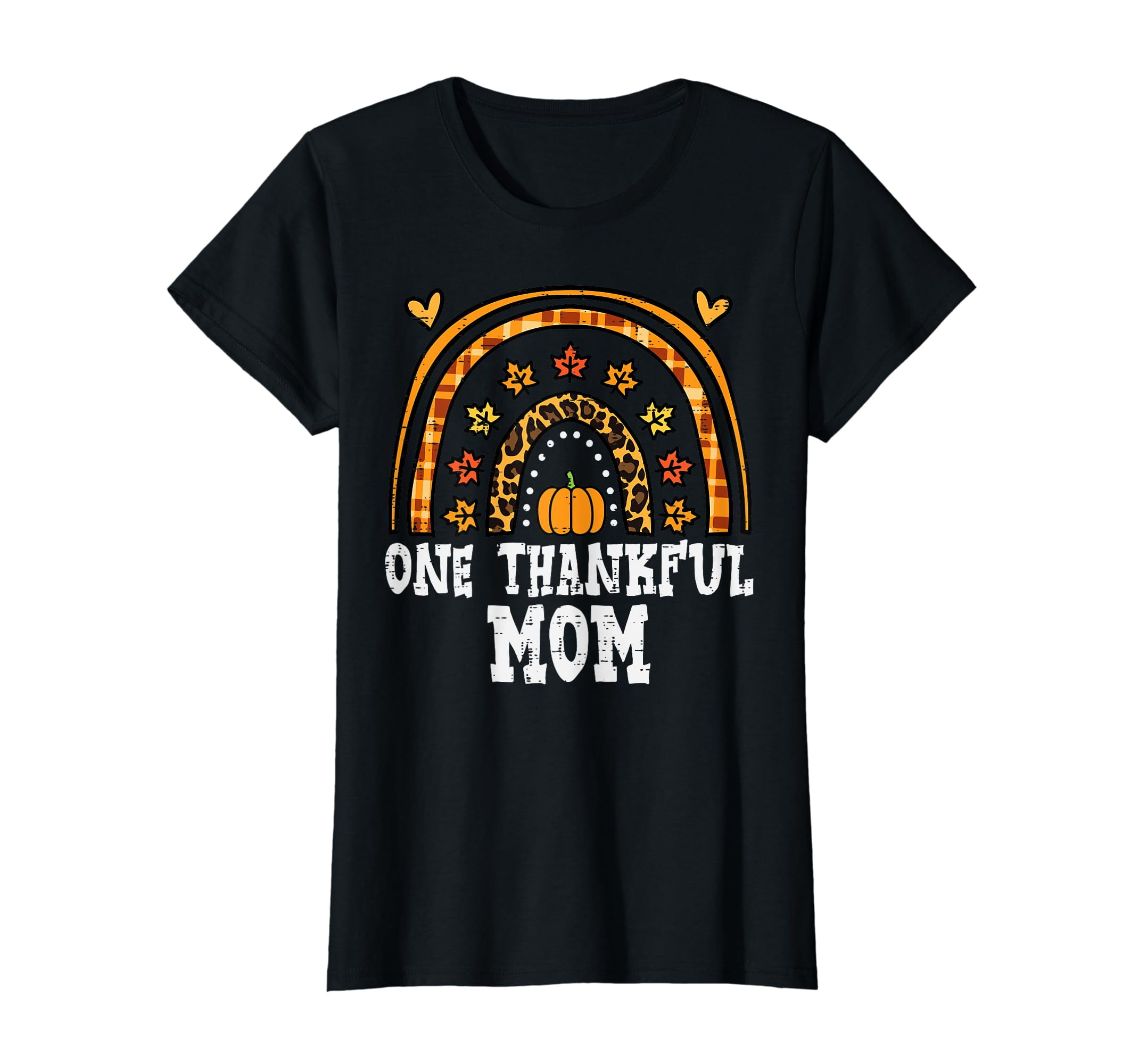 Fall Rainbow Thankful Mom Thanksgiving Family Men Mama Women T-Shirt ...