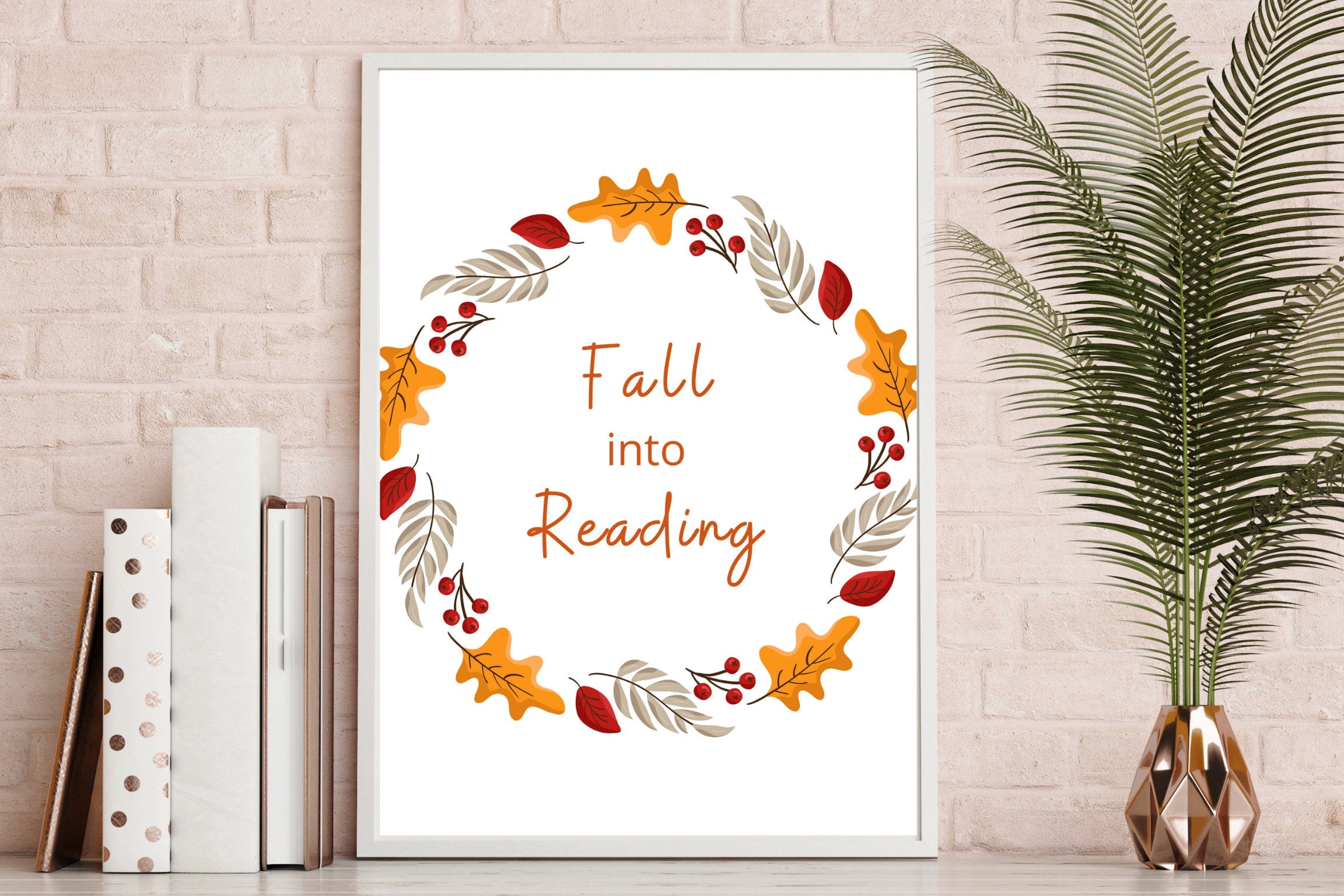 Fall into Reading: School Library Design, Fall Poster, Autumn Poster ...