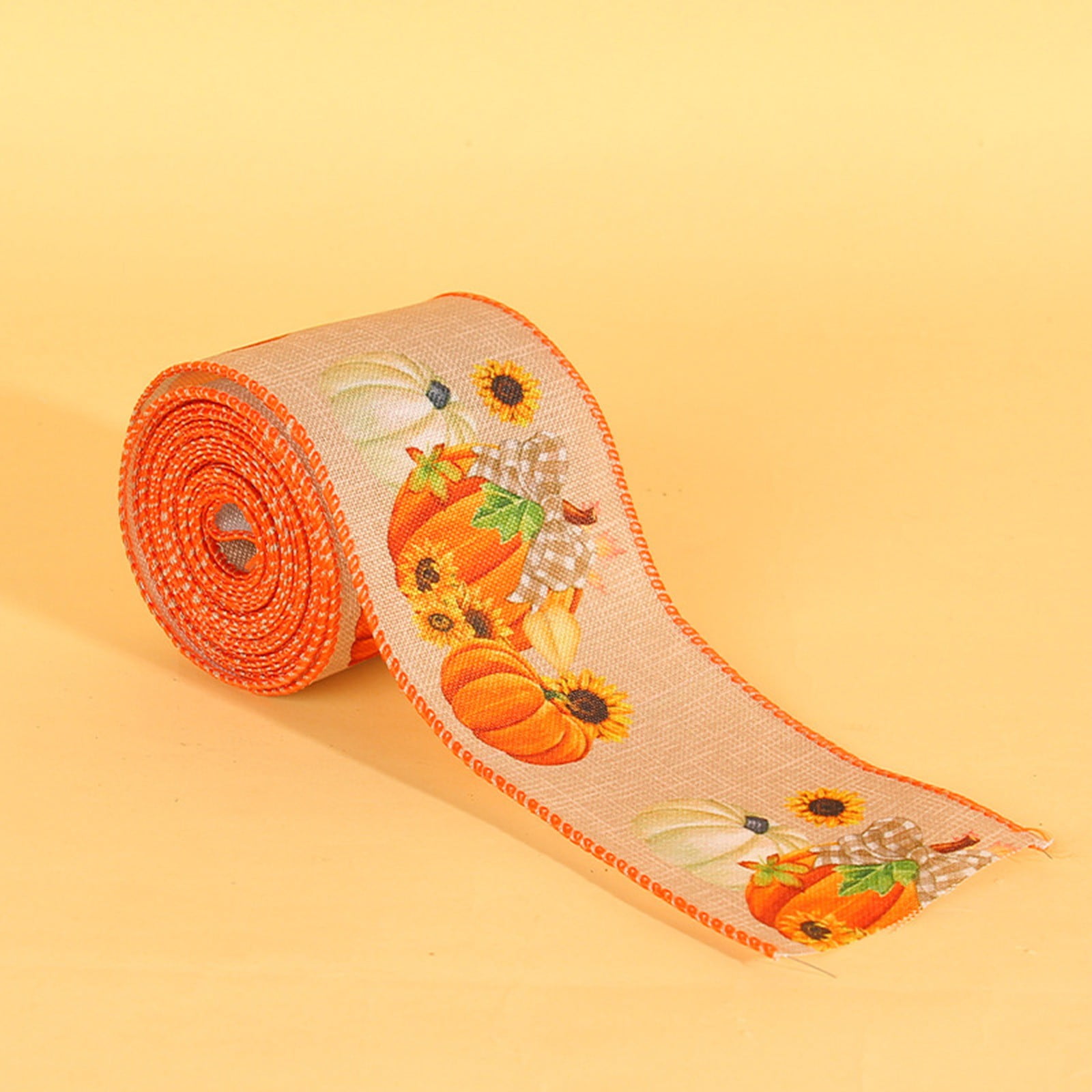 Fall Ribbon Wired,Pumpkin Ribbon,Fall Pumpkin Craft Ribbons , 2.55 ...