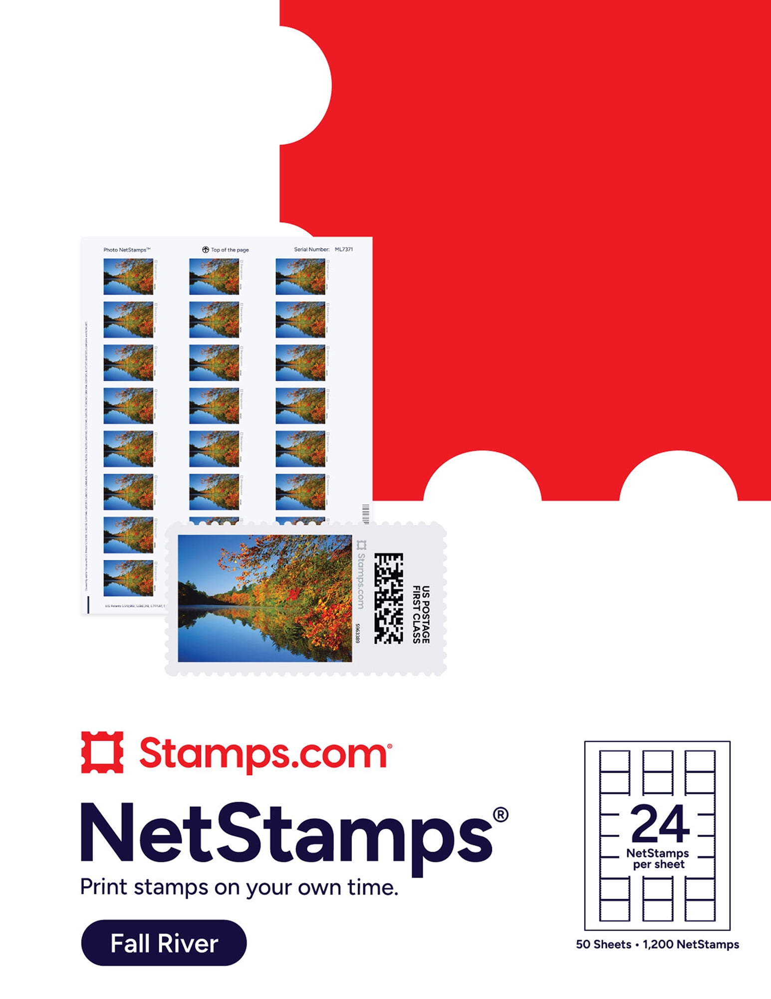 Fall River NetStamps 1200 ct - Blank Postage Labels - NOT Forever ...