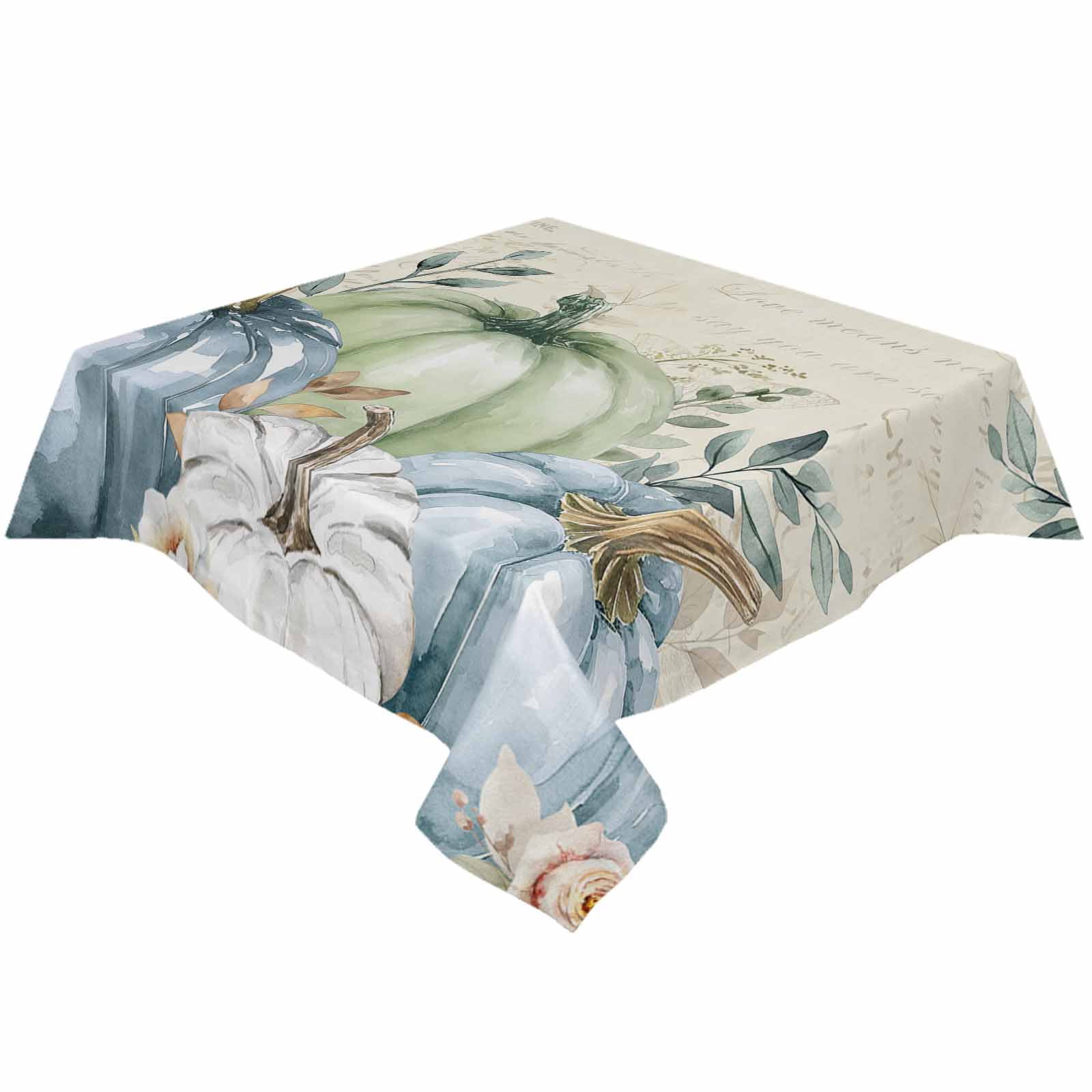 Fall Sage Green Blue Square/Round Tablecloths 60x60,Thanksgiving ...