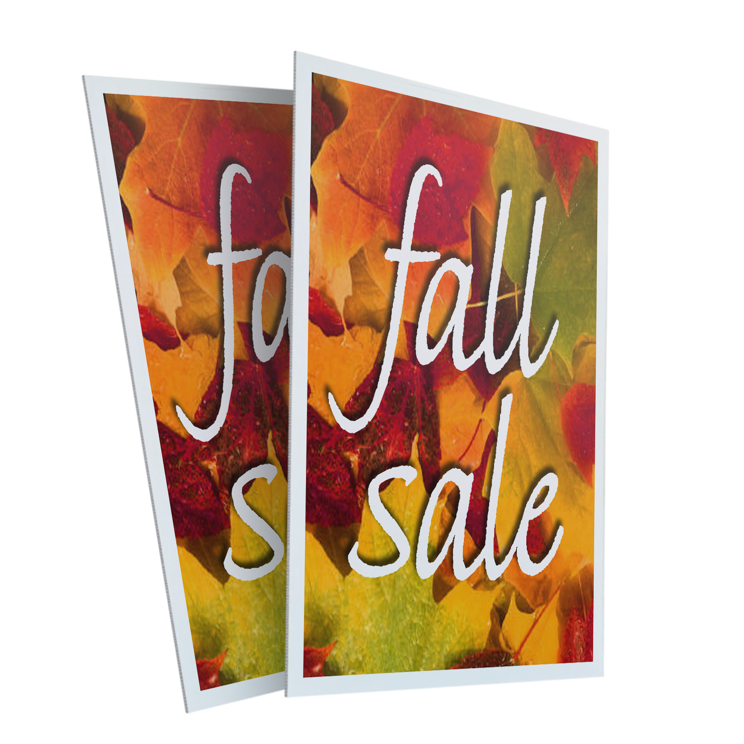 Fall Sale (2-PACK) 24" x 36" Plastic Signs | Sign Insert 4mm Corrugated ...