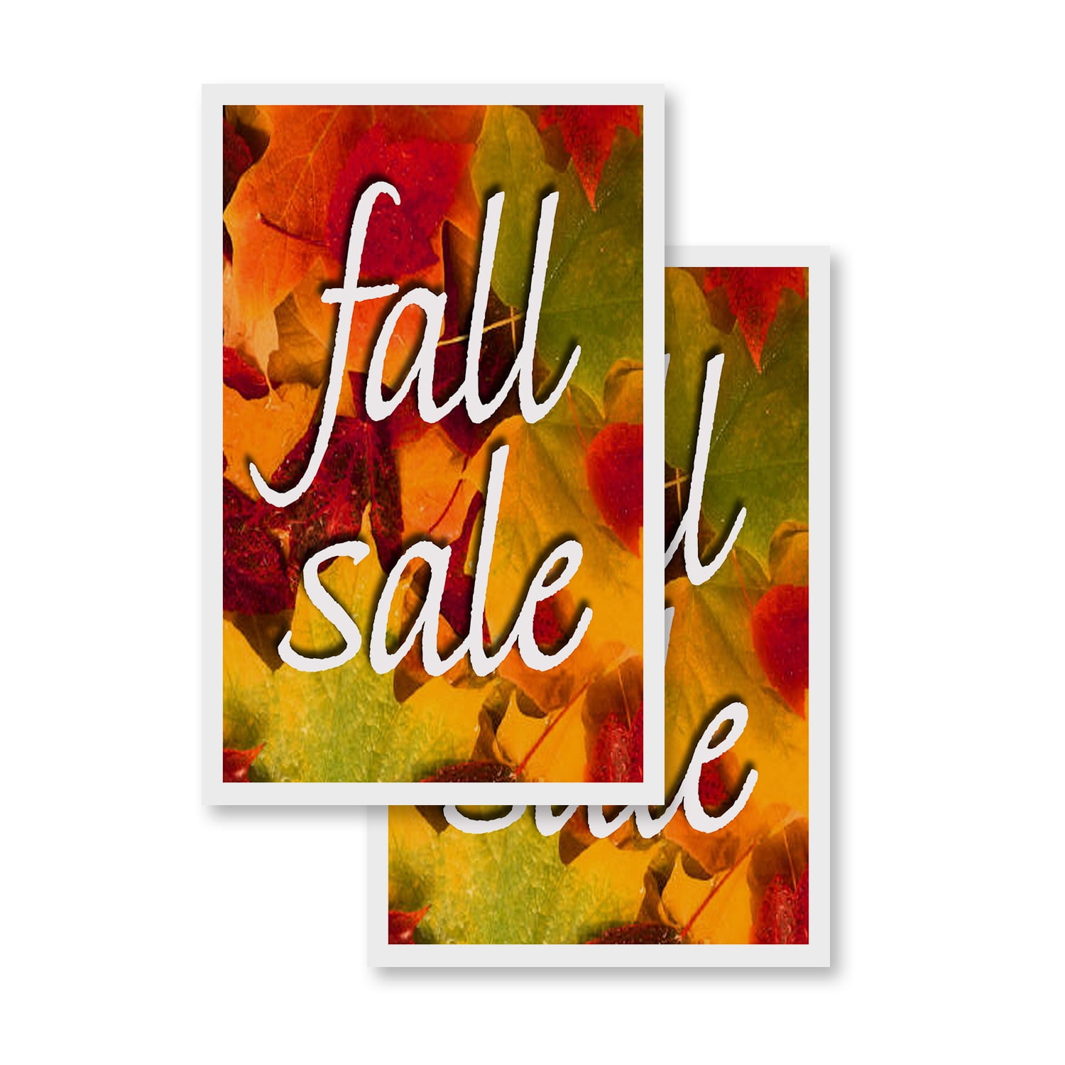 Fall Sale (2-PACK) 24" x 36" Vinyl Decals | Sign Insert Peel & Stick ...