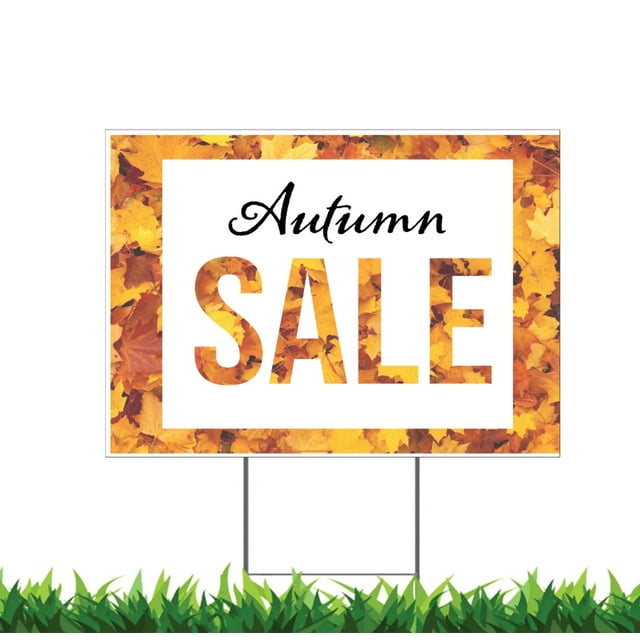Fall Sale Sign, Autumn Sale Sign, Retail Sale Sign, Yard Sign, 18x12 ...