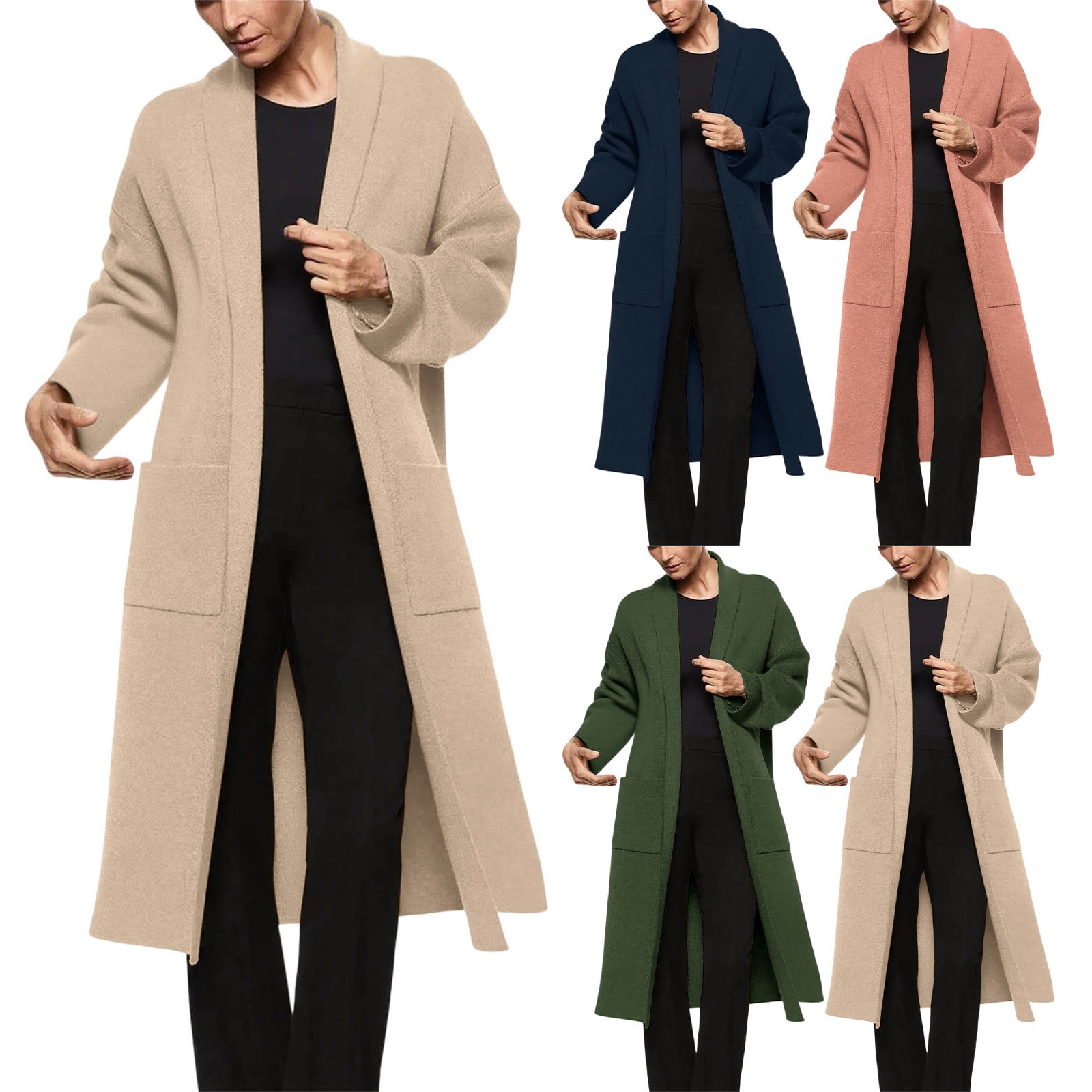 Fall Saving! HVOBTTY Women's Long Fleece Jackets, Fall and Winter Coat ...