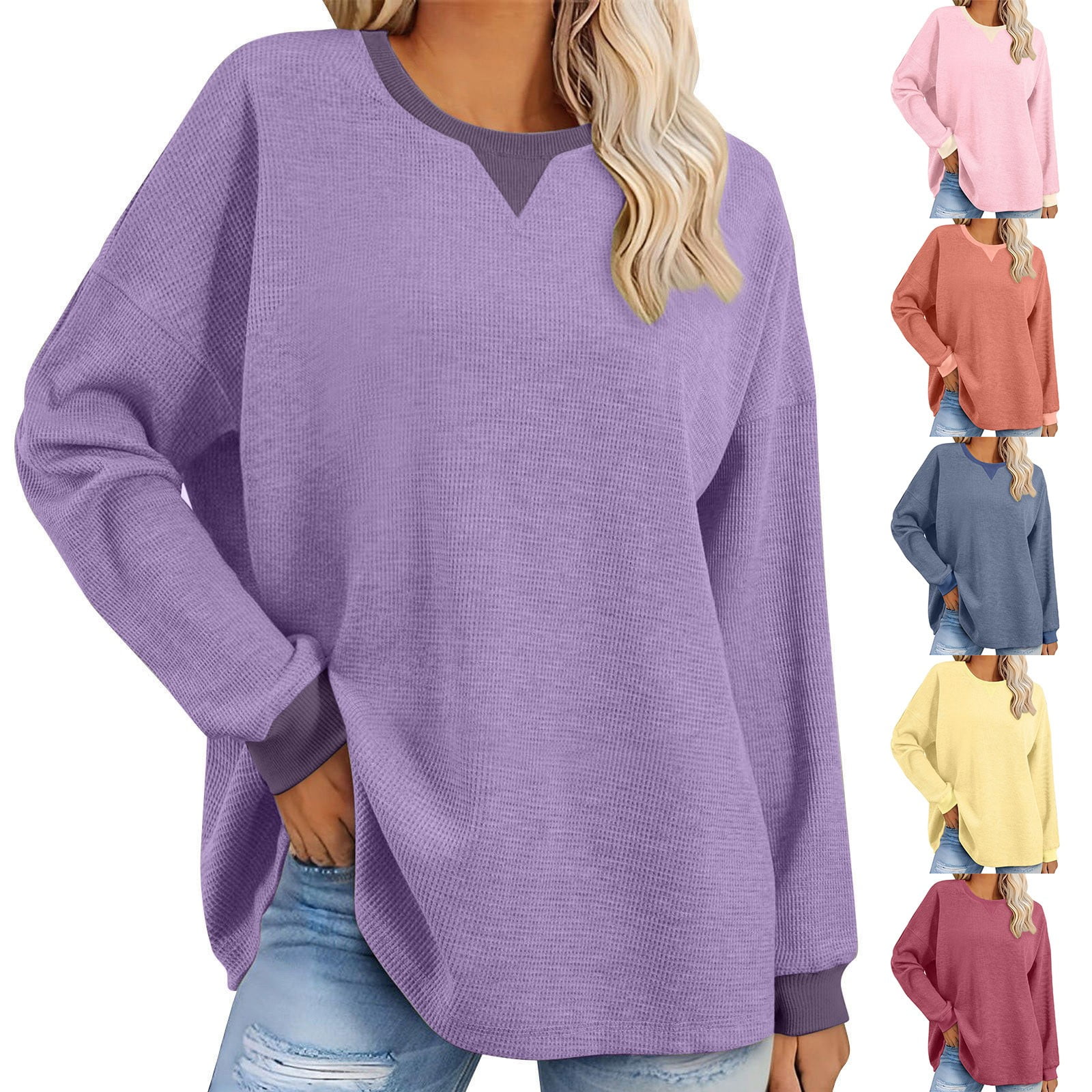 Fall Saving! HVOBTTY Women's Long Sleeved Pullover T Shirts, Fall Tops ...