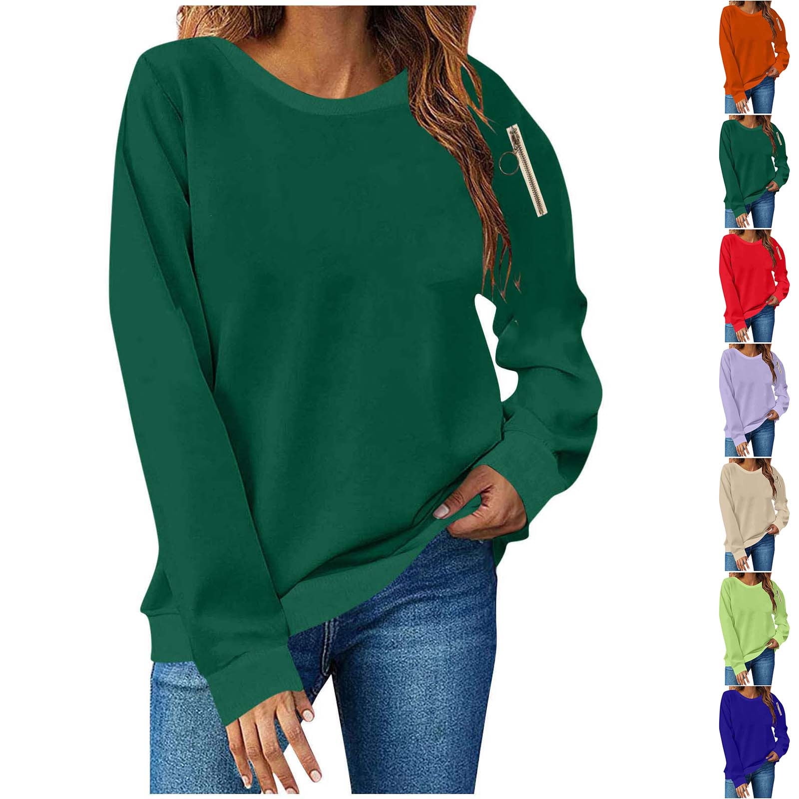Fall Saving! HVOBTTY Women's Long Sleeved Sweatshirts, Fall and Winter ...
