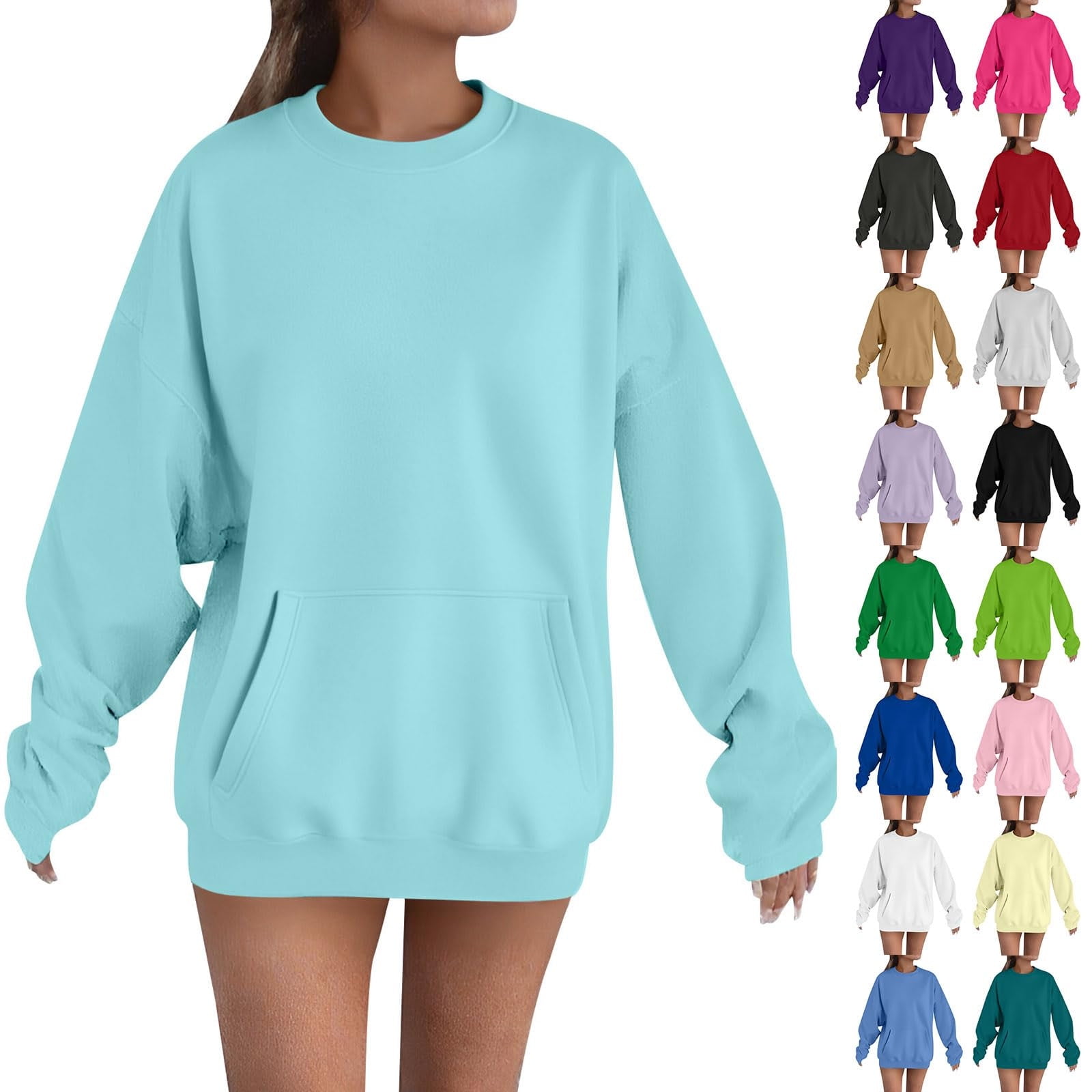 Fall Saving! HVOBTTY Women's Long Sleeved Sweatshirts, Fall and Winter ...