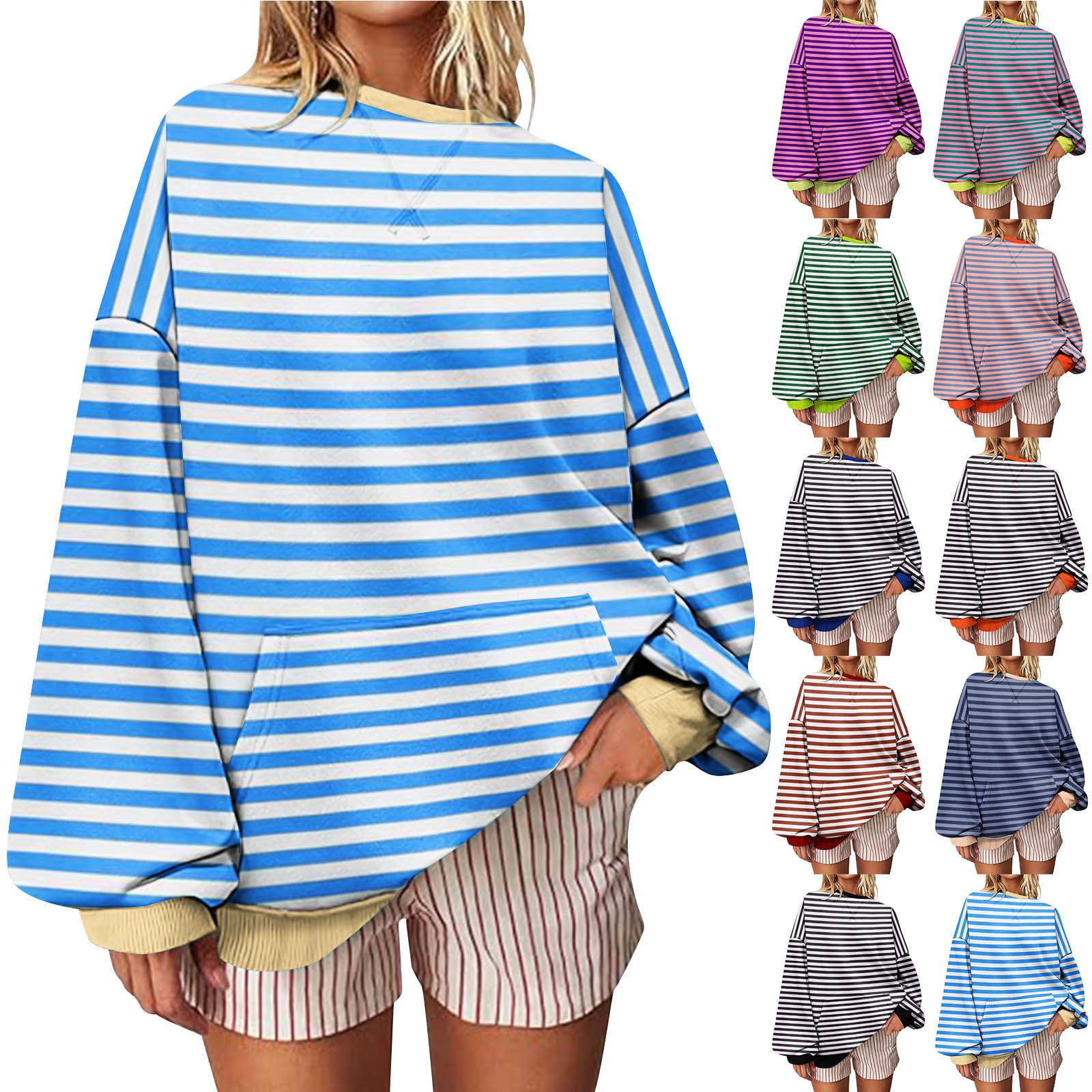 Fall Saving! HVOBTTY Women's Long Sleeved Sweatshirts, Fall and Winter ...