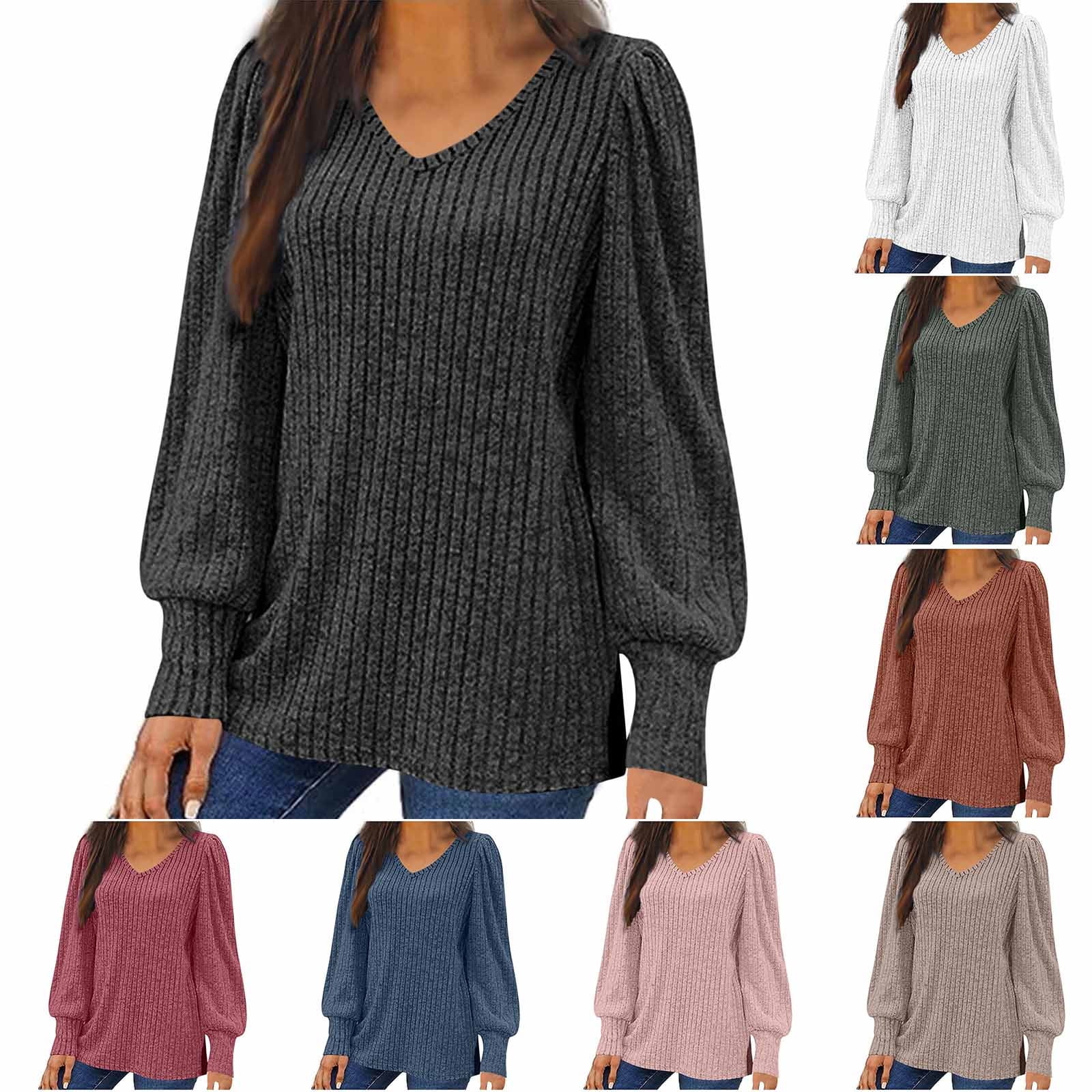 Fall Saving! HVOBTTY Women's Long Sleeved T Shirt, Fall and Winter Tops ...