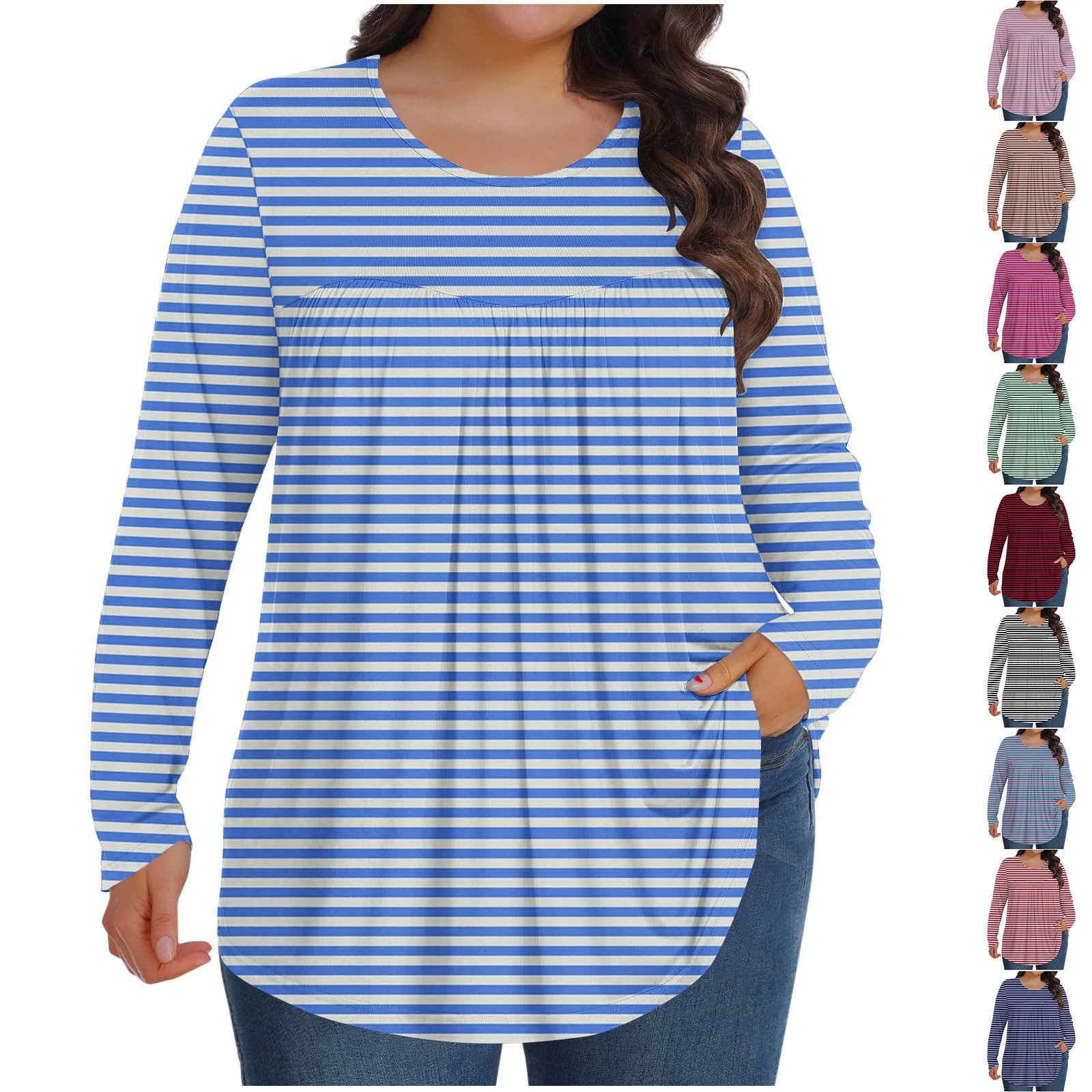 Fall Saving! HVOBTTY Women's Long Sleeved T Shirt, Fall and Winter Tops ...