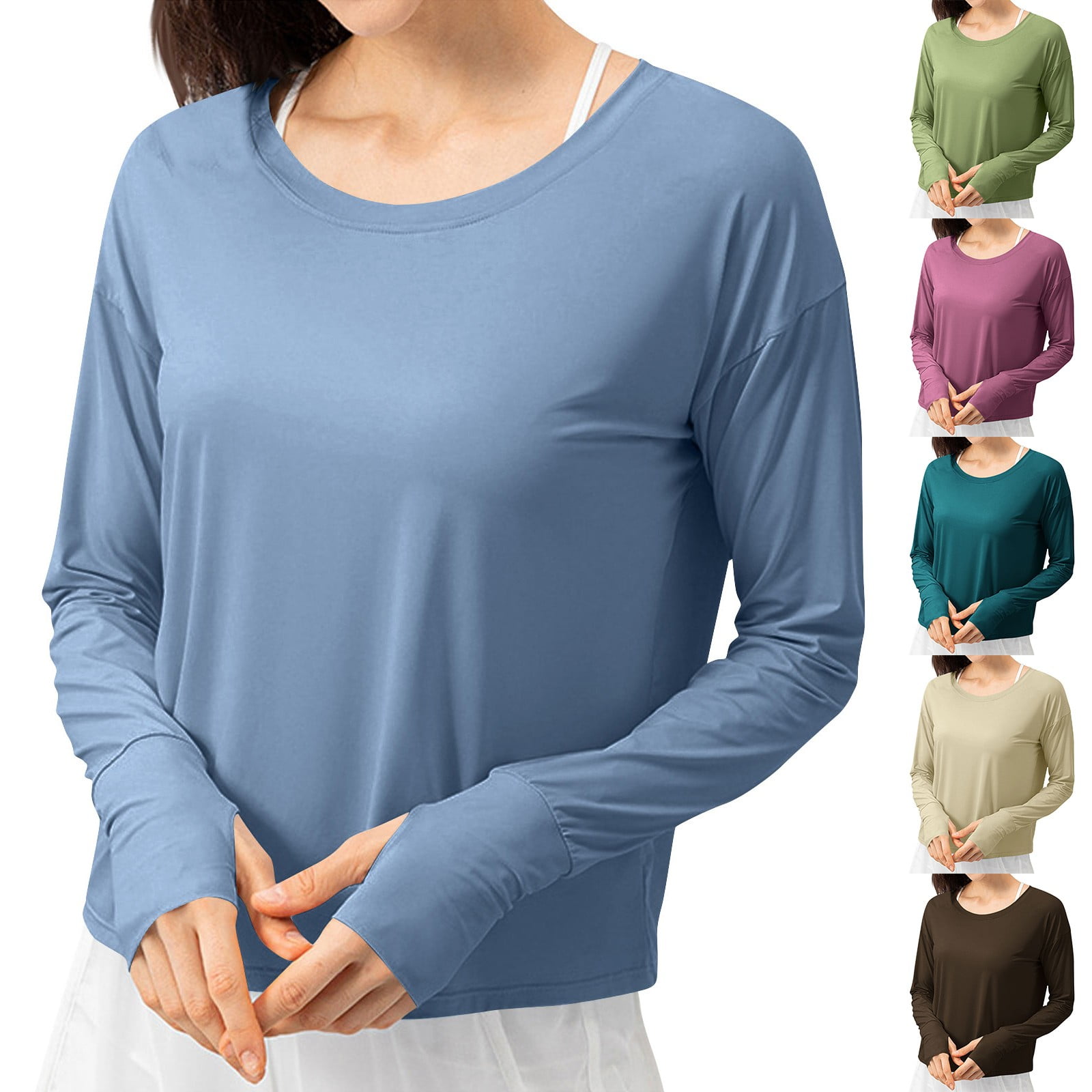 Fall Saving! HVOBTTY Women's Long Sleeved T Shirt, Fall and Winter Tops ...
