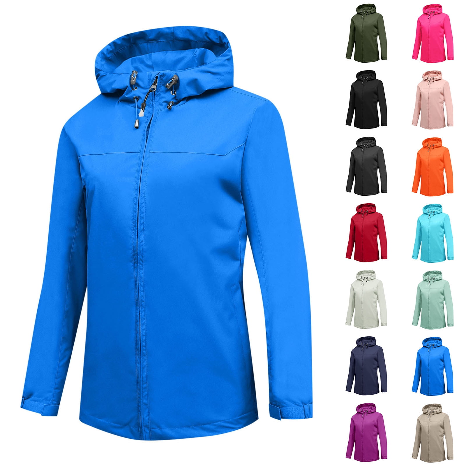 Fall Saving! Kctiaxy Blue Windbreaker Jackets Women Lightweight ...
