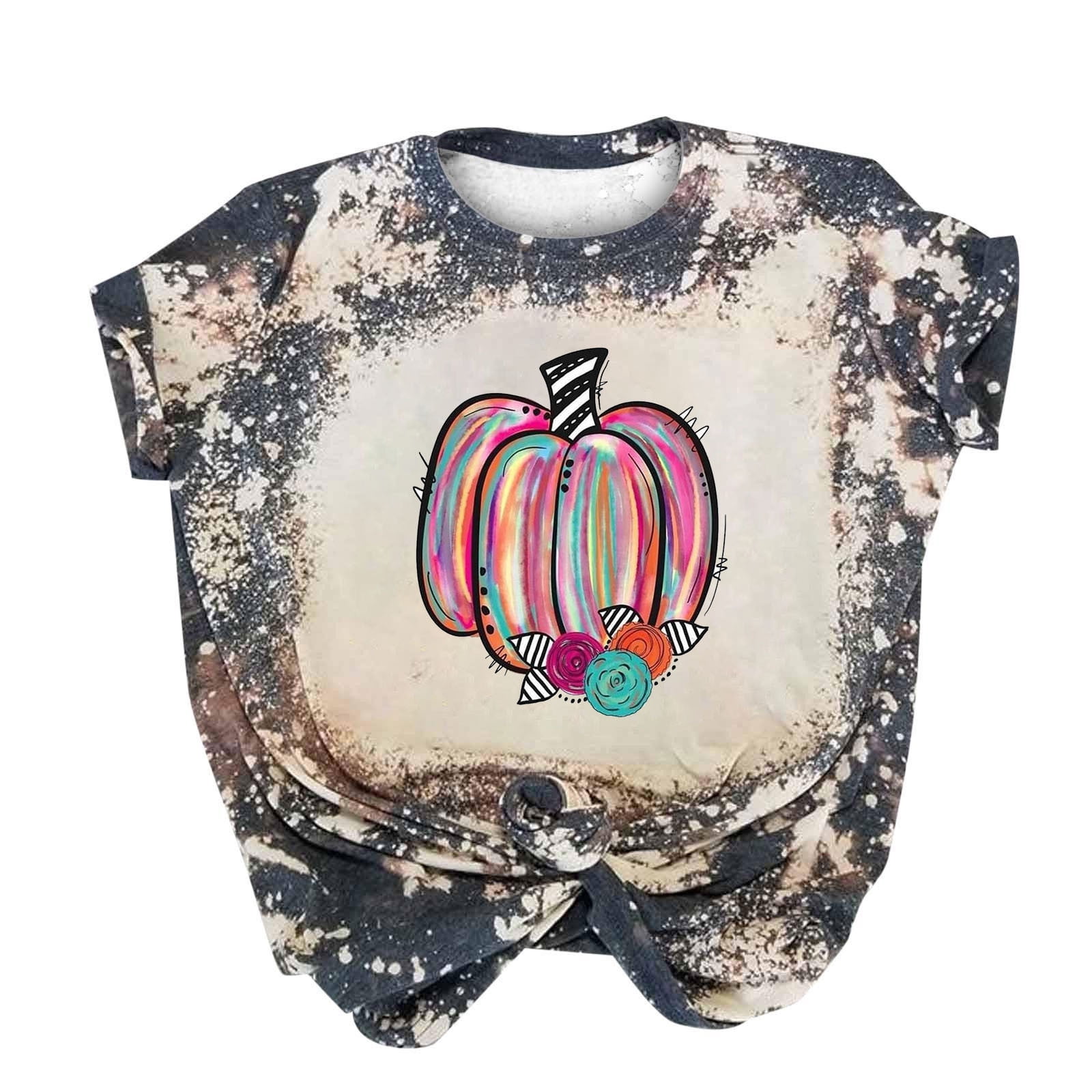 Fall Savings Clearance!ZQGJB Happy Fall Y'all Graphic Shirts for Women ...