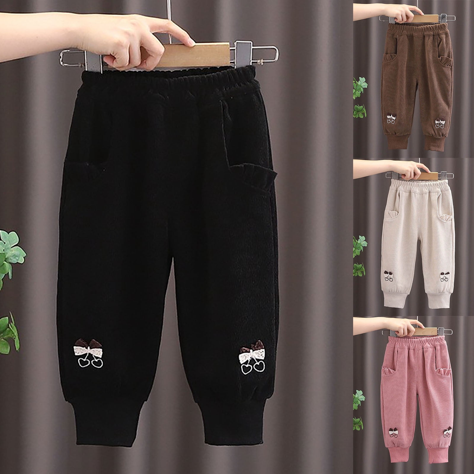 Swuxness Girls Casual Sweatpants, Winter Long Pants for Kids, Boys ...