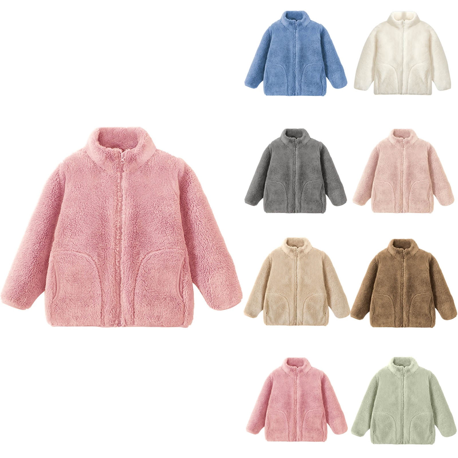 Swuxness Kids Fleece Casual Jacket, Fall Long Sleeve Jacket for Kids ...