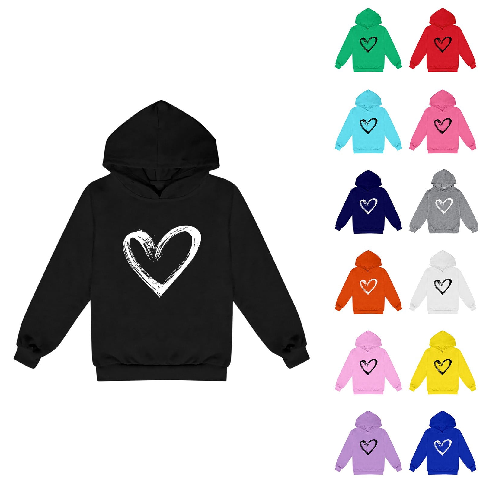 Swuxness Toddler Long Sleeve Hooded Sweatshirts, Fall Sports Tops for ...