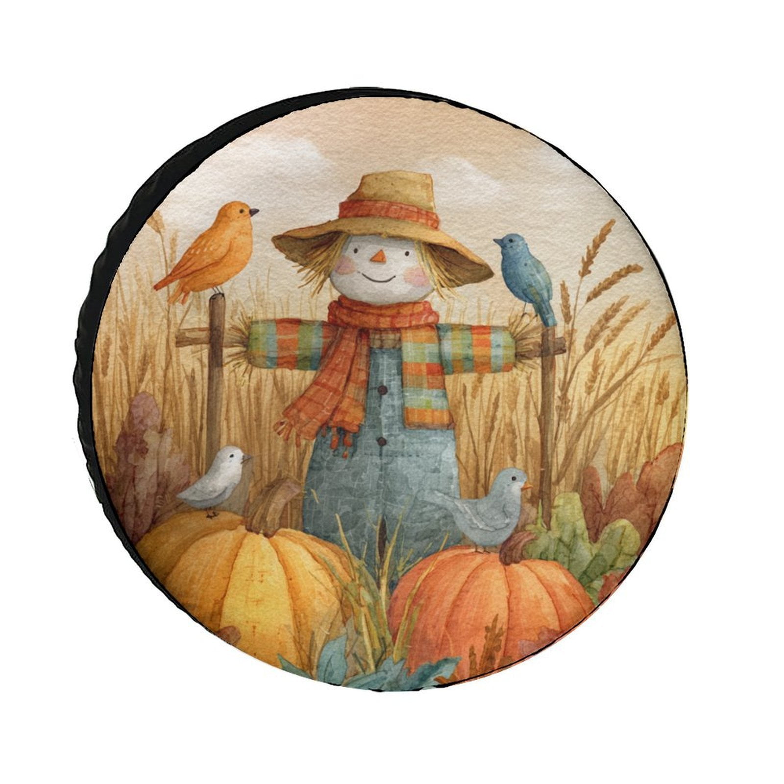 Fall Scarecrow Spare Tire Cover Welcome Halloween Thanksgiving Wheel ...