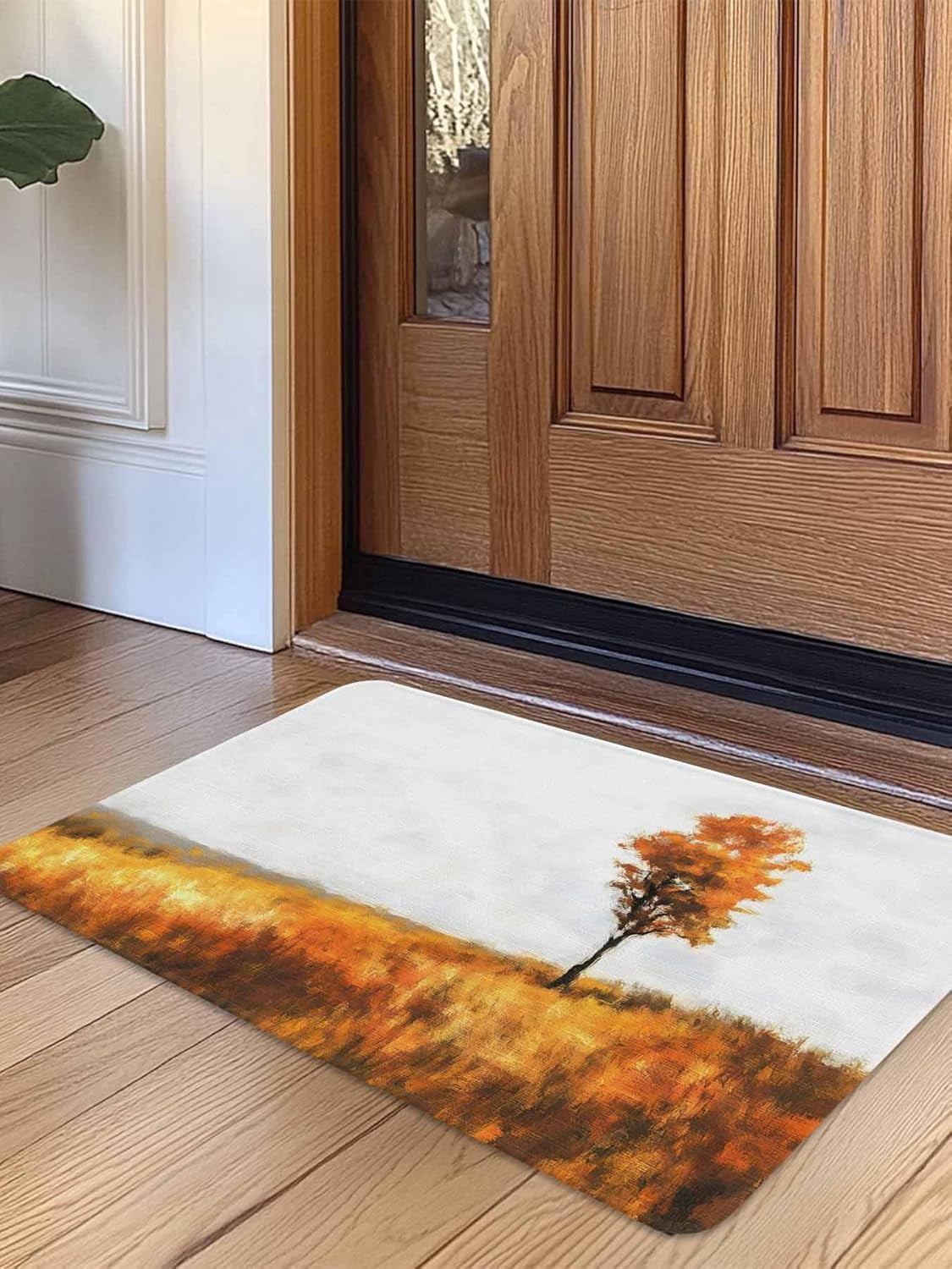Fall Scenery Trees Non-Slip Welcome Door Mat Absorbent Rubber Backing ...