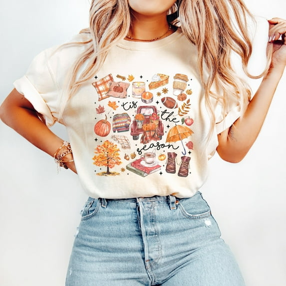 Fall Shirt, Tis the Season Shirt, Fall Football Shirt, Women's Fall ...