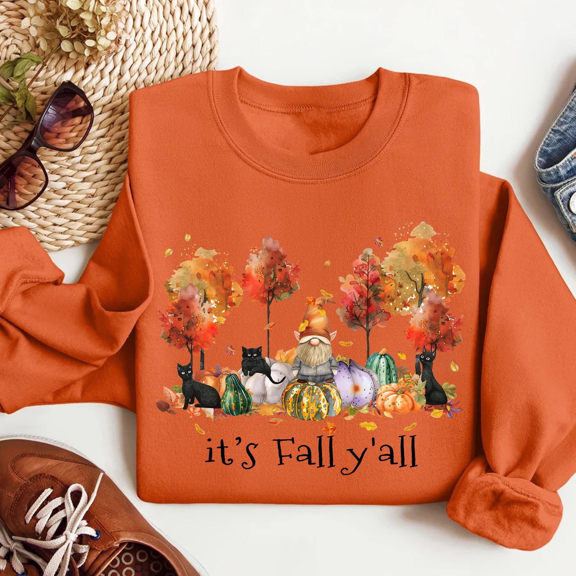 Fall Shirt, its Fall You All, Fall Leaves Shirt, Autumn Season Shirt ...