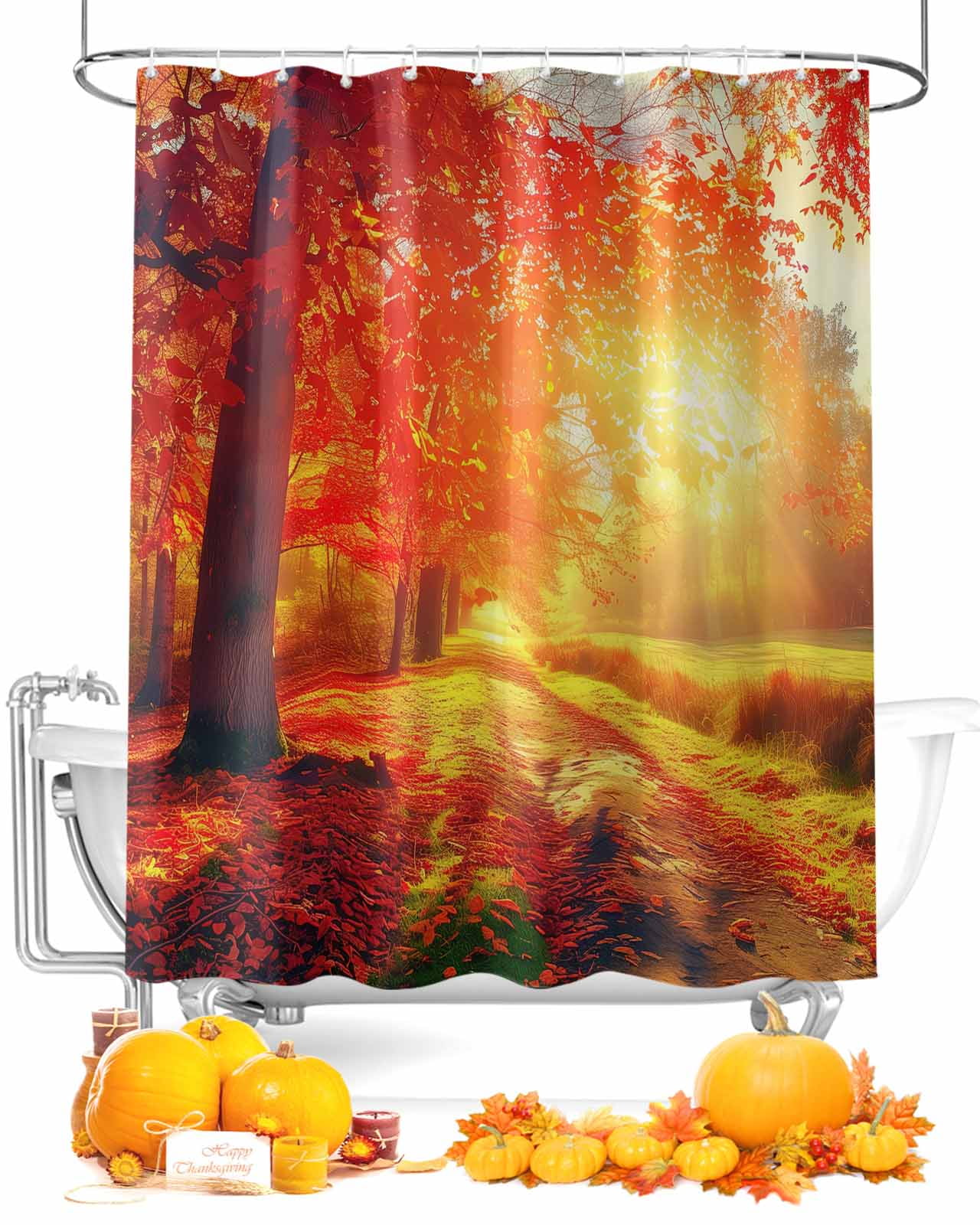Fall Shower Curtain Setnull