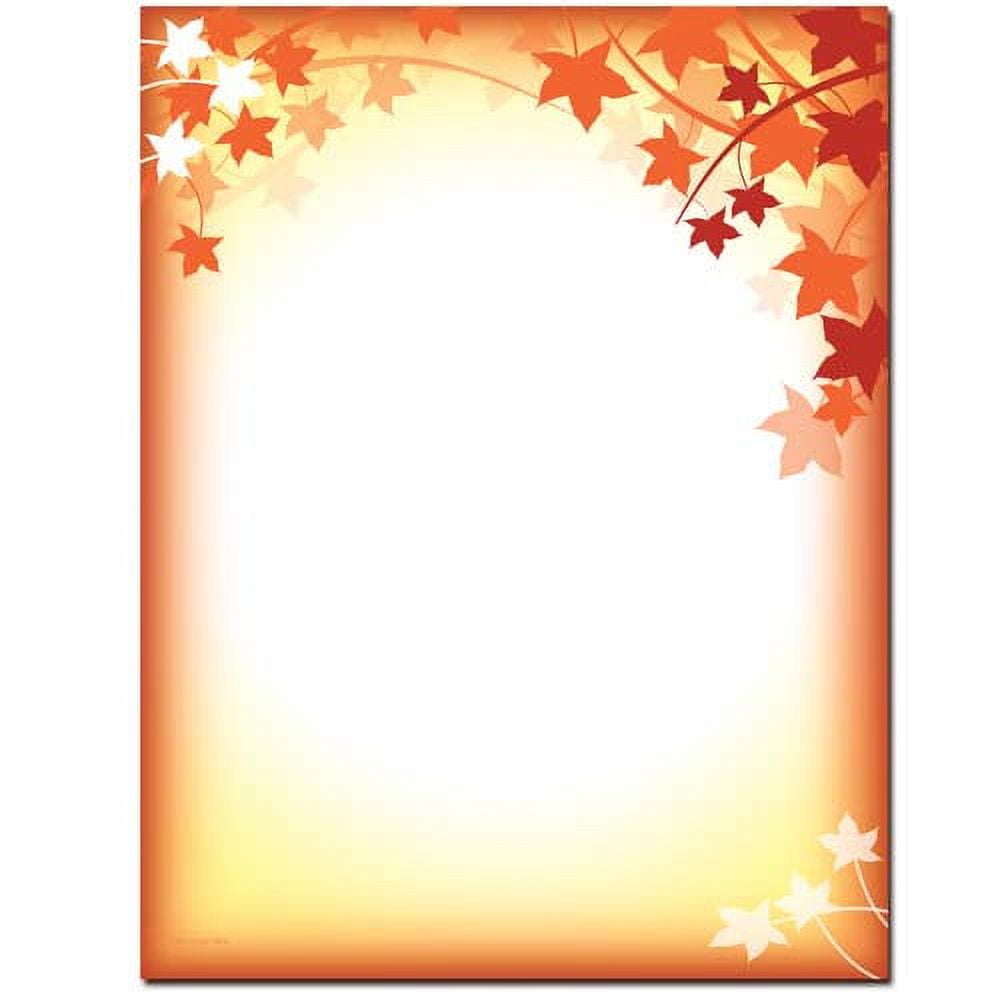 Fall Silhouette Letterhead Laser & Inkjet Printer Paper, 25 Sheets per ...