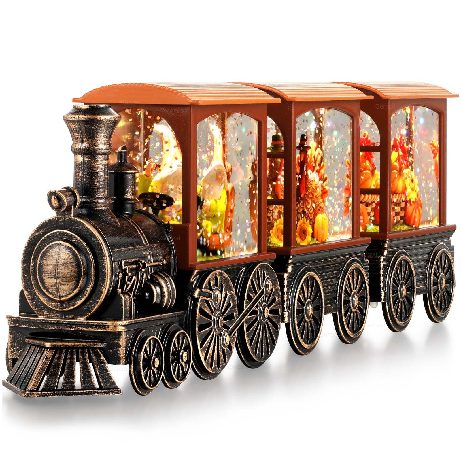 Fall Snow Globe Lantern Fall Decorations for Home, Lighted Fall Decor ...