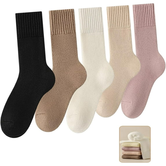 Fall Socks Womens Solid Mid Calf Socks Fall and Winter Fall Socks for ...