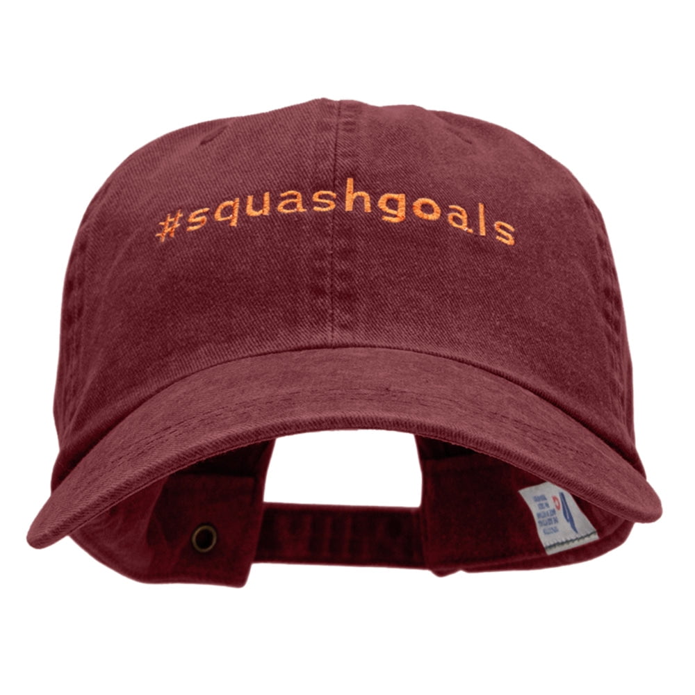 Fall Squash Goals Embroidered Wash Cap - Wine OSFM - Walmart.com