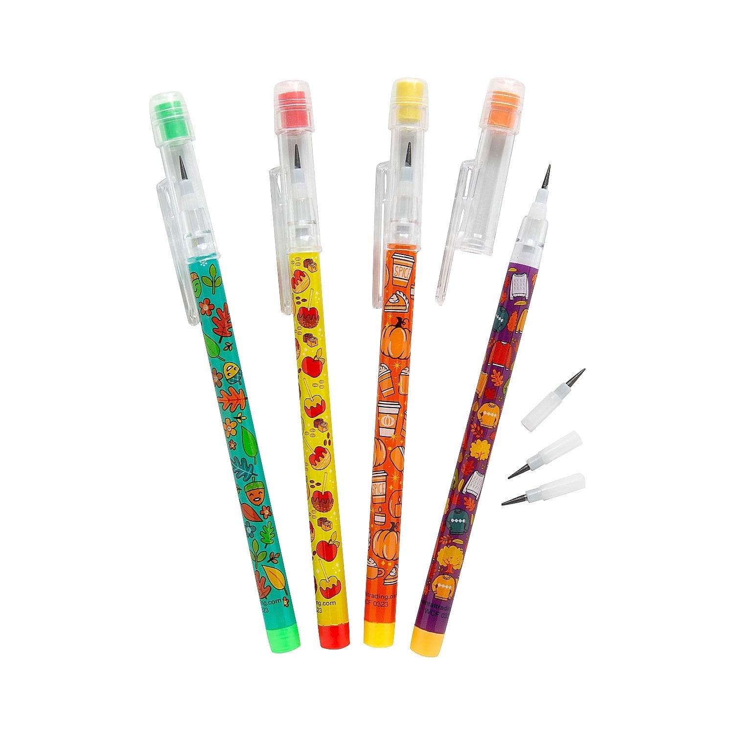 Fall Stacking Point Pencils - 24 Pieces - Walmart.com