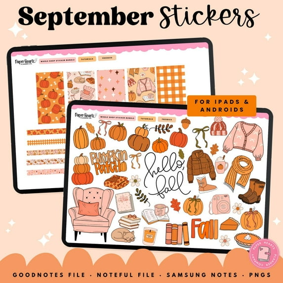 Fall Stickers, Fall Planner Stickers, Digital Stickers, Fall Digital ...