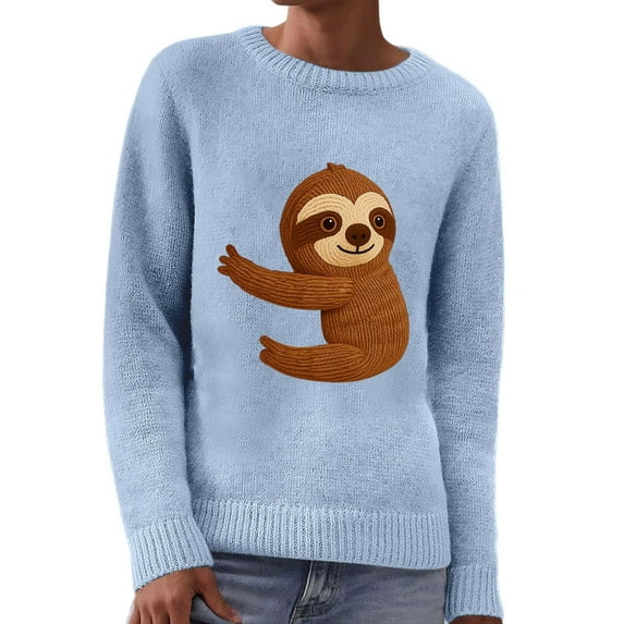 Fall Sweater for Women 2026 Long Sleeve Crew Neck Chunky Knit Cute ...