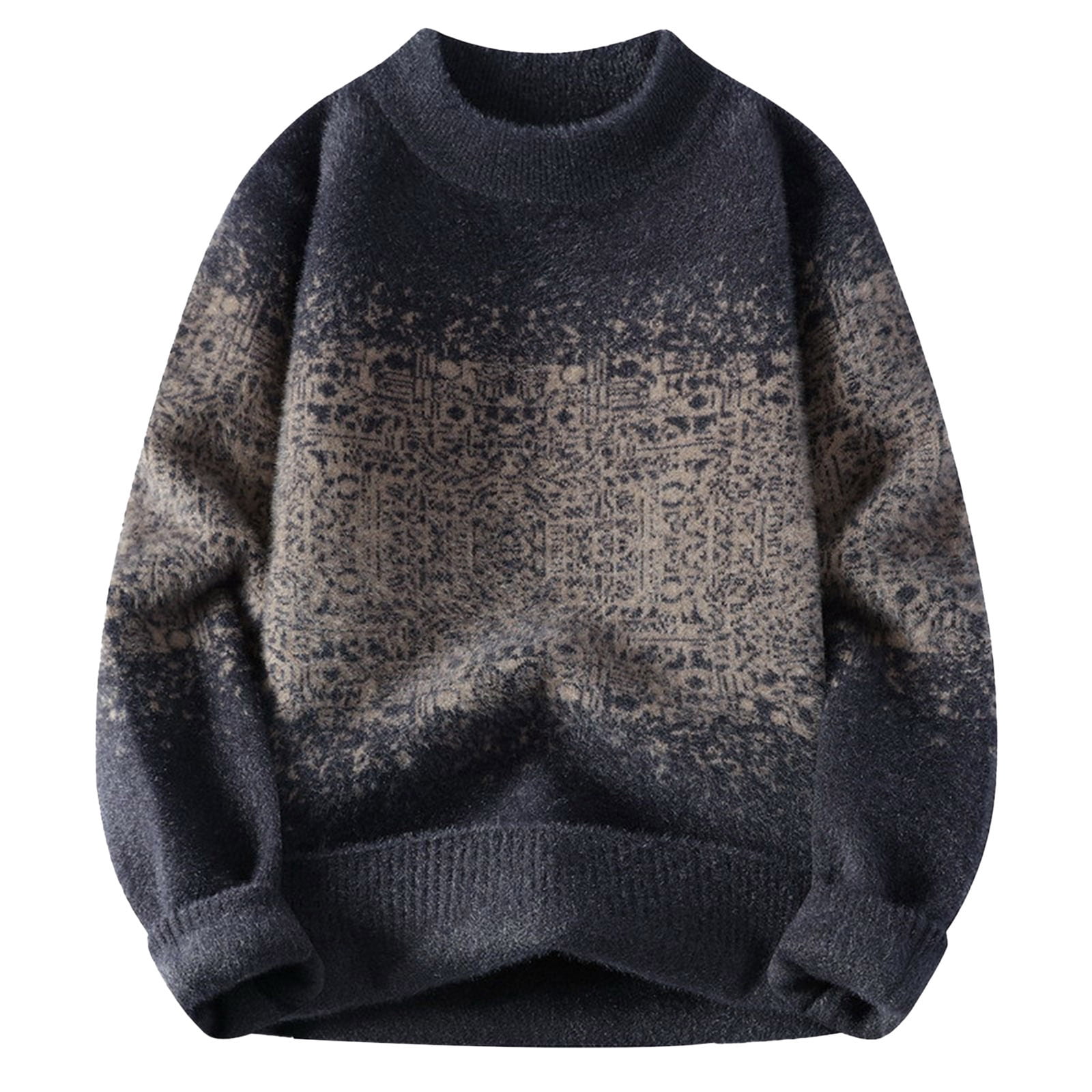 Fall Sweaters For Men O Neck Knitwear Striped Loose Knitted Trend Mens ...