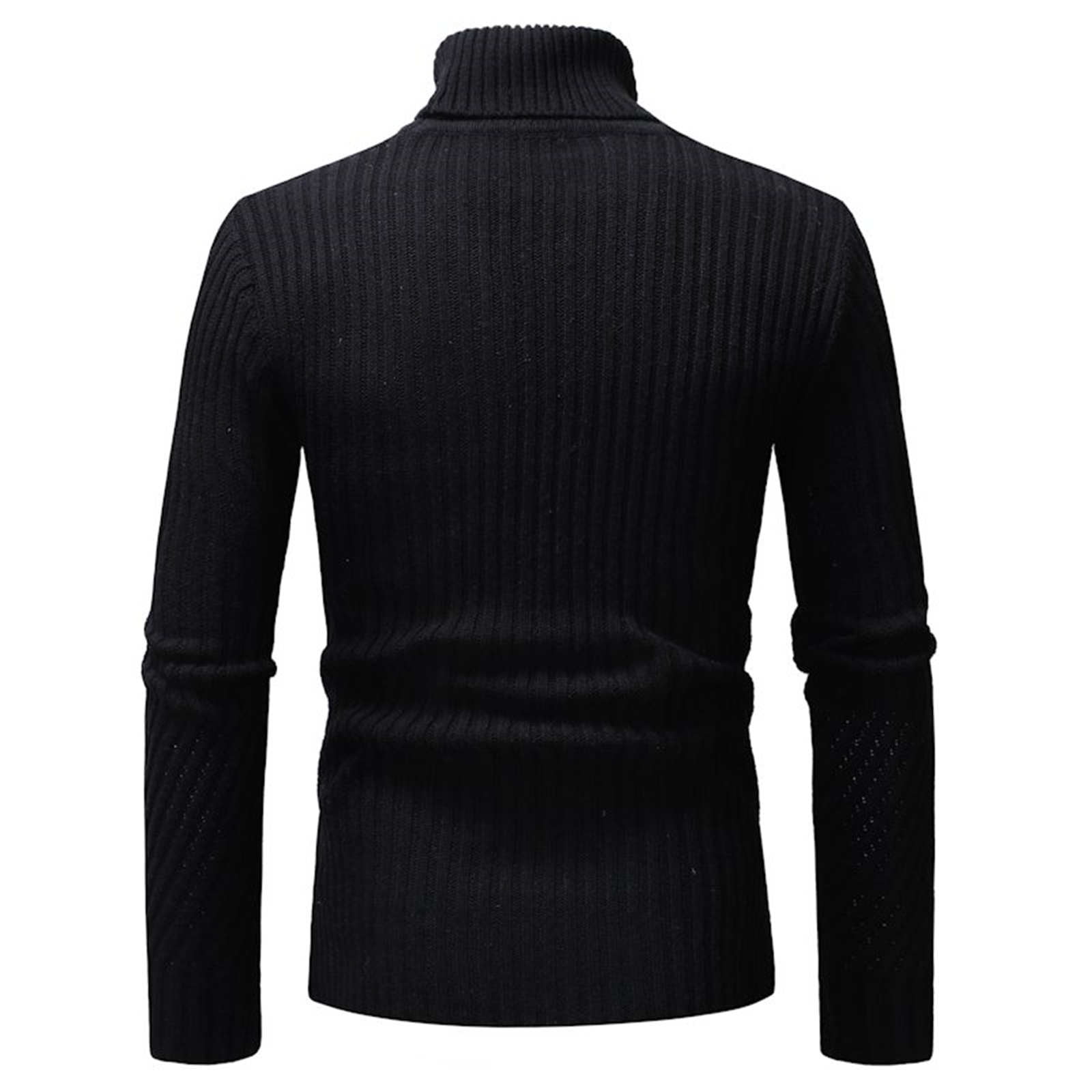 Fall Sweaters For Men Slim Sleeve Color & Neck High Solid Long ...