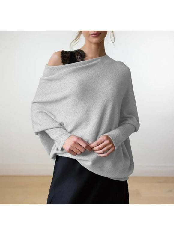 Off Shoulder Slouchy Sweater