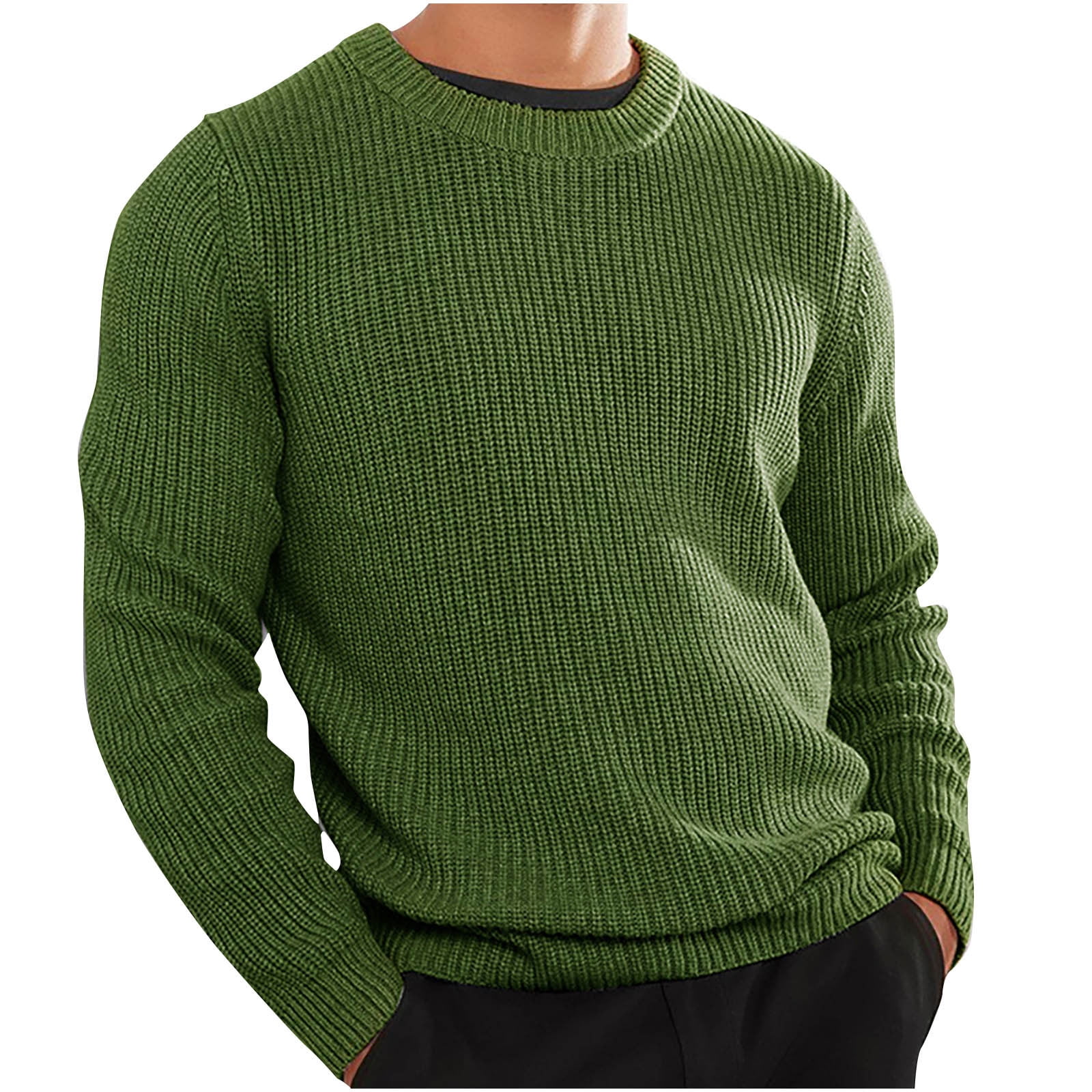 Fall Sweaters for Men Clearance, Knitwear Round Neck Pullover Sweater ...