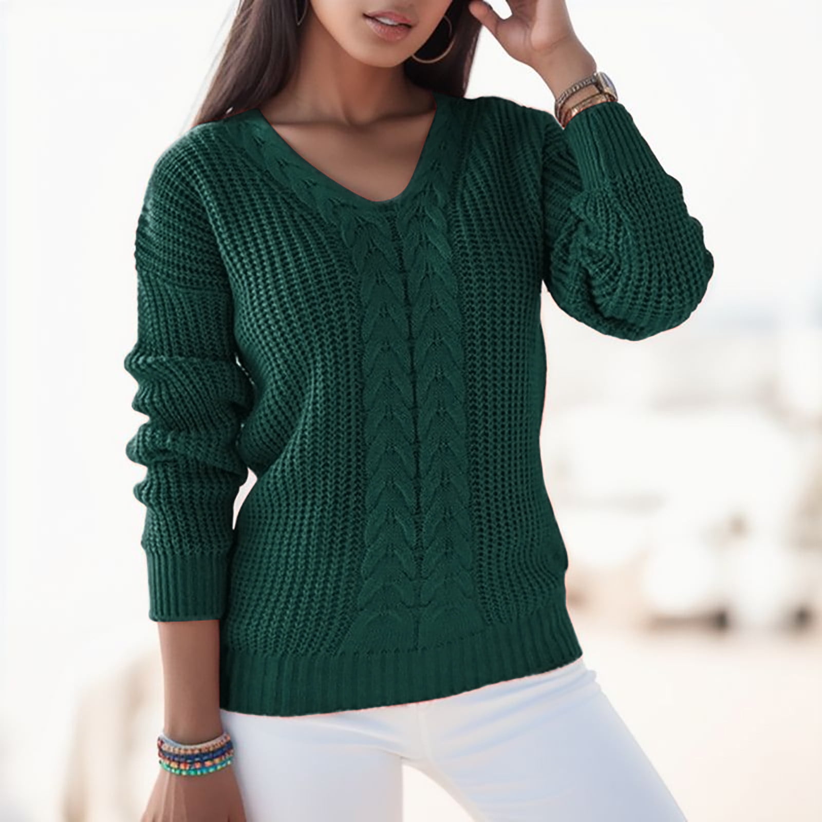 Fall Sweaters for Women Clearance Fuzzy Elegant Sweater Resists ...