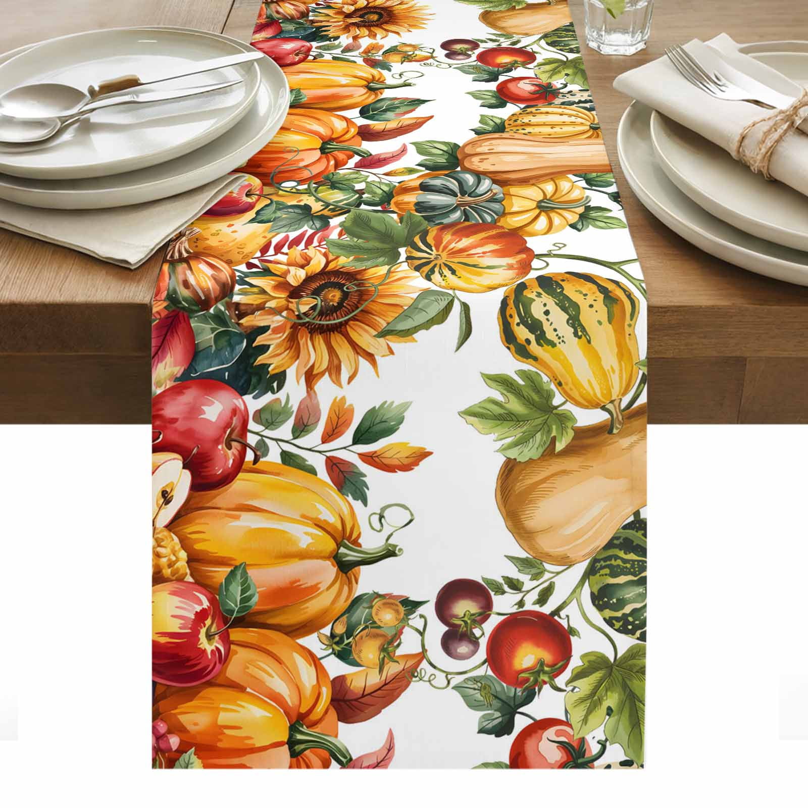 Fall Table Runner - 36 Inch Long, Kitchen Dining Table Runner Dresser ...
