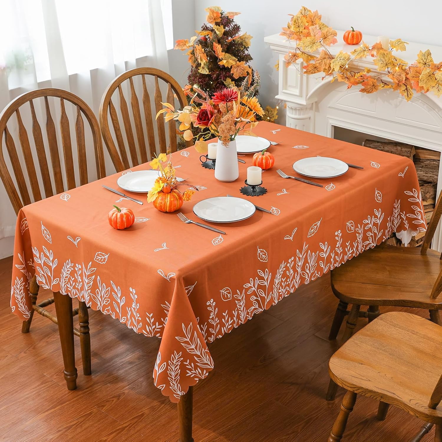 Fall Tablecloth 52 x 70 Inch, Fall Decorations Leaves Fall Table Cloths ...